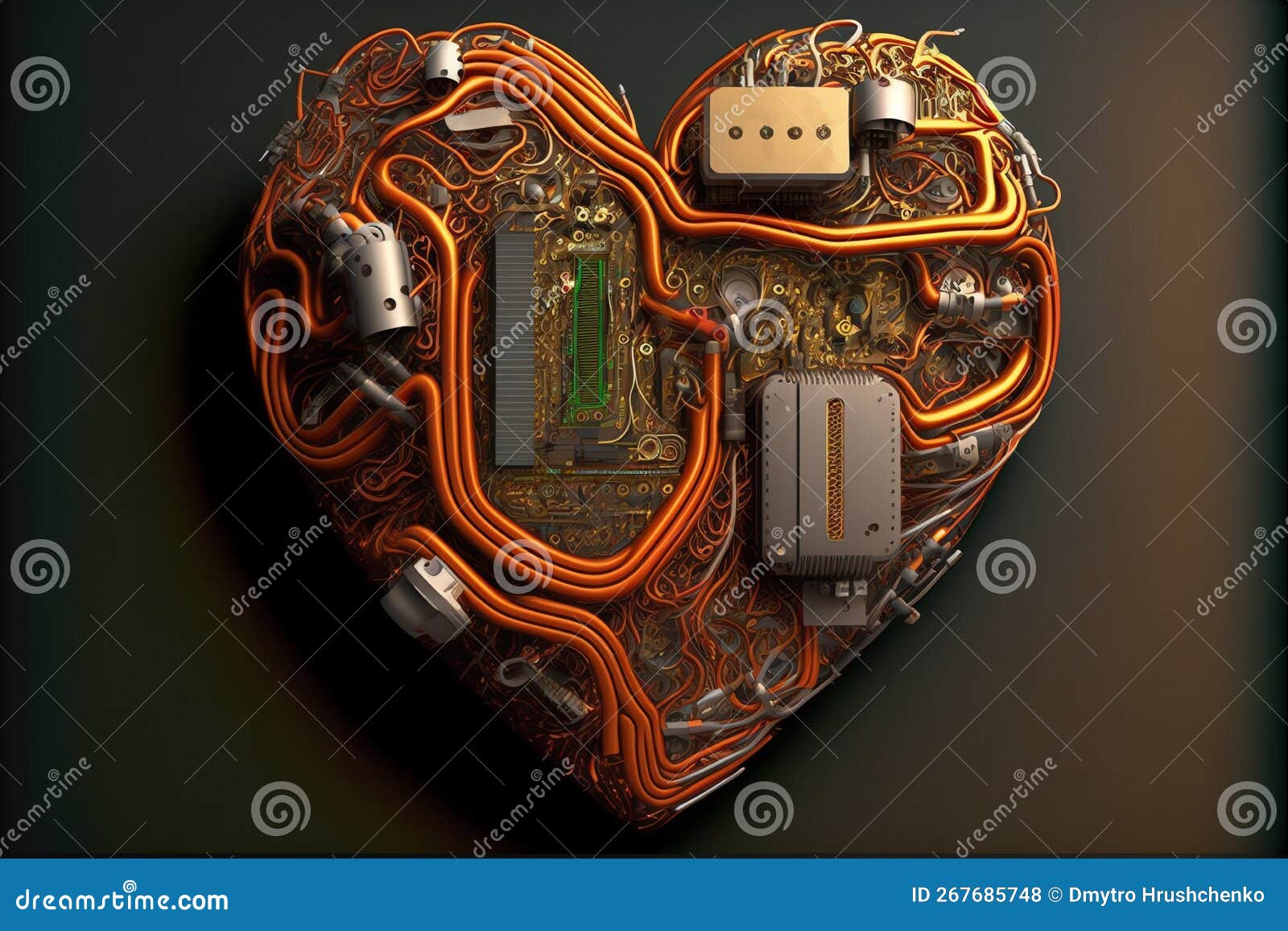 Heart Shape by Electronic Components. Creative Heart Symbol. Love ...