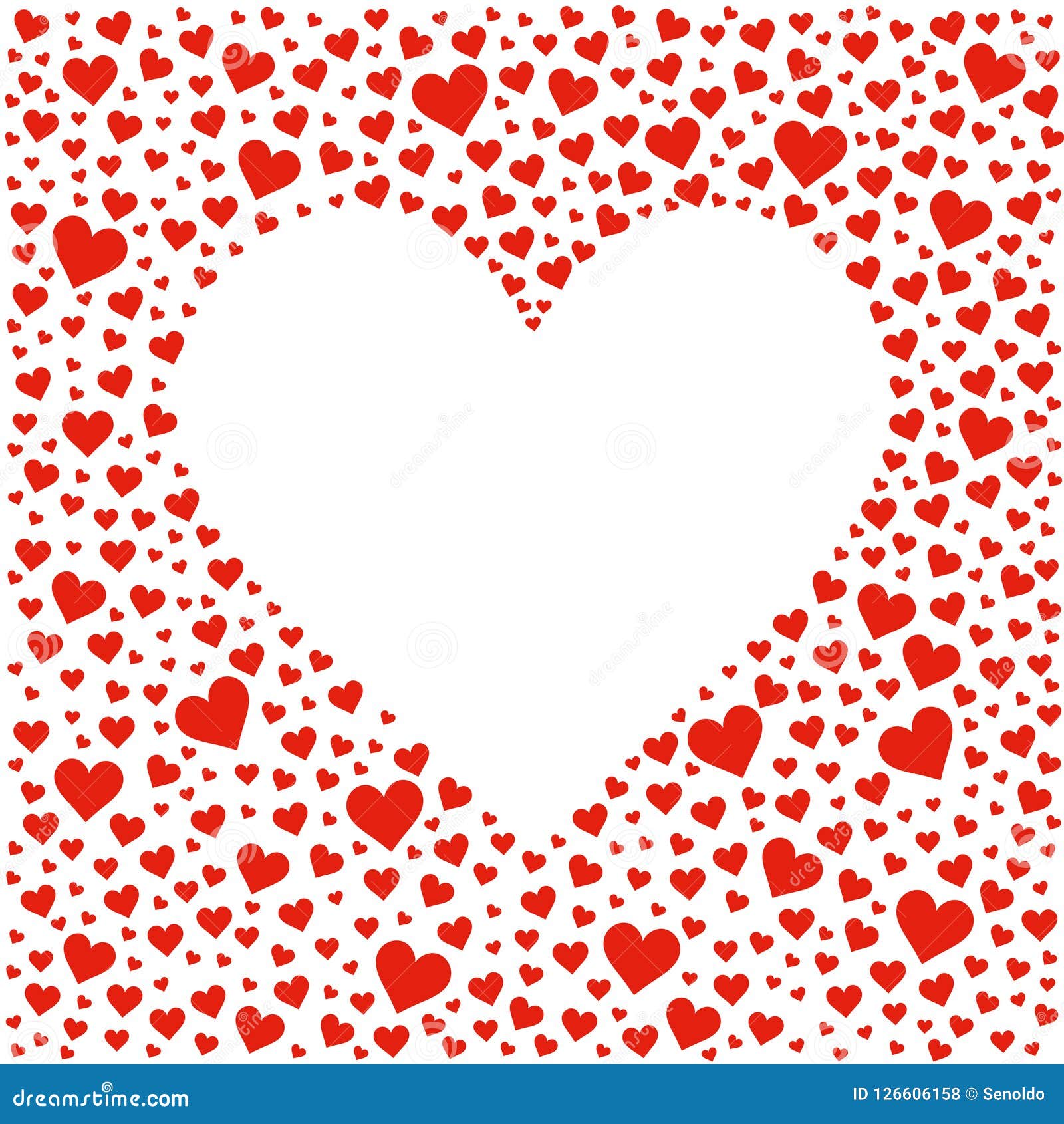 Heart Shape with Empty White Space for Your Text Stock Illustration ...