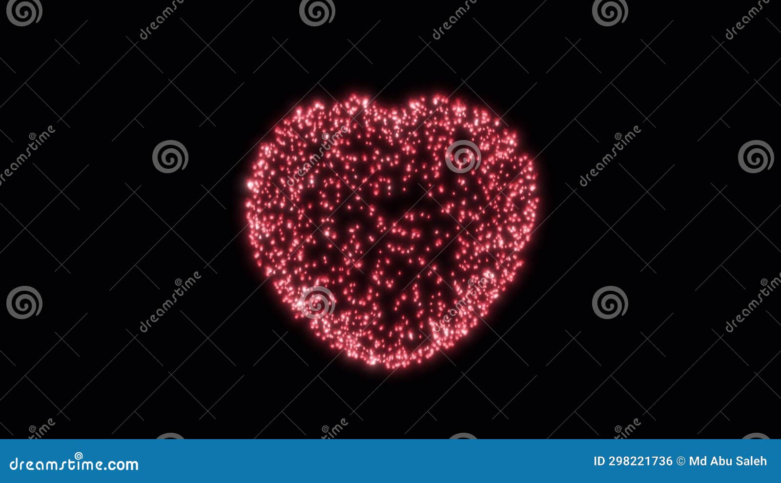 Heart Shape Firework. Red Heart Firework. Firework Animation Stock ...