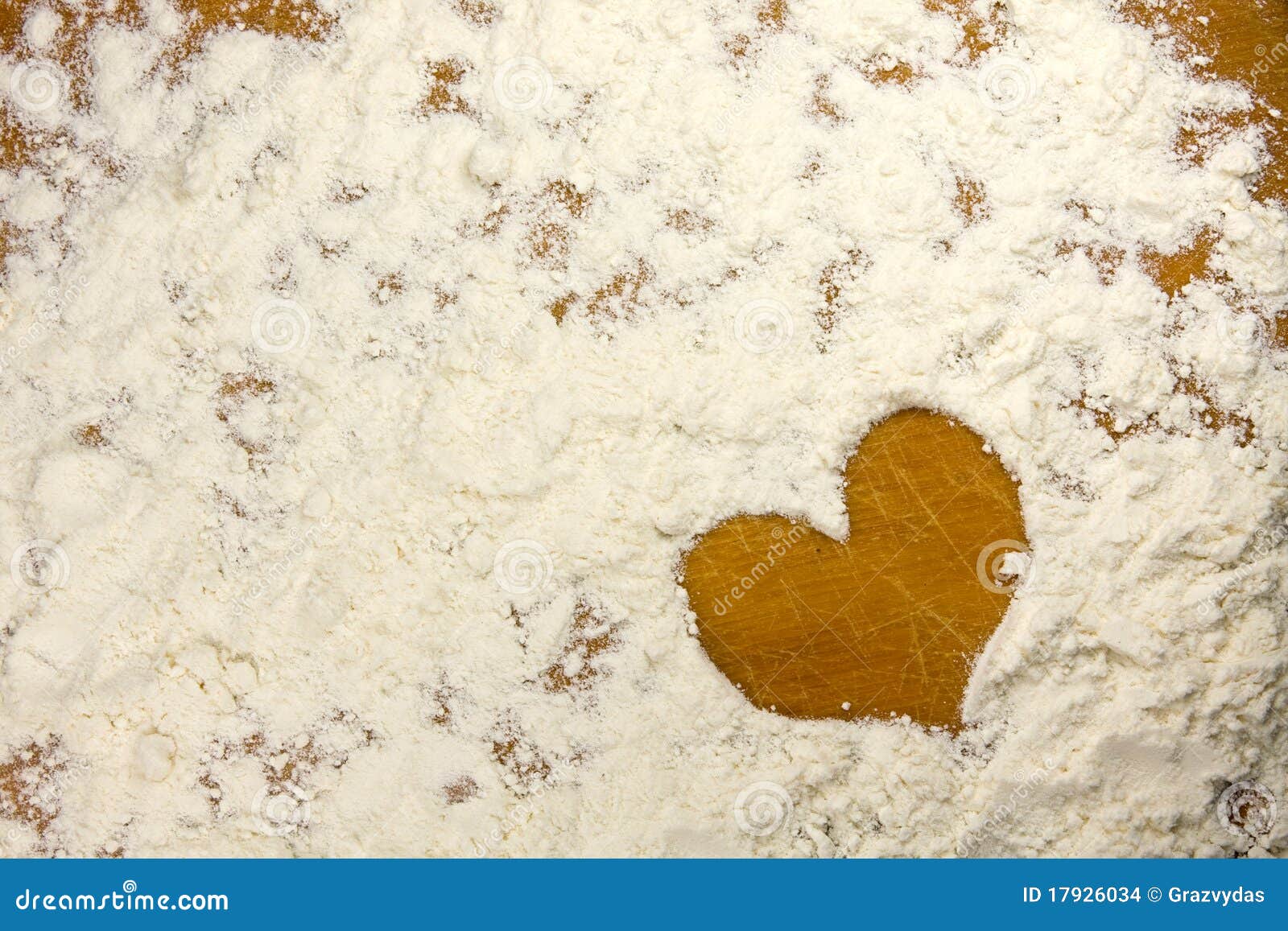 Heart shape in a flour stock photo. Image of white, health - 17926034