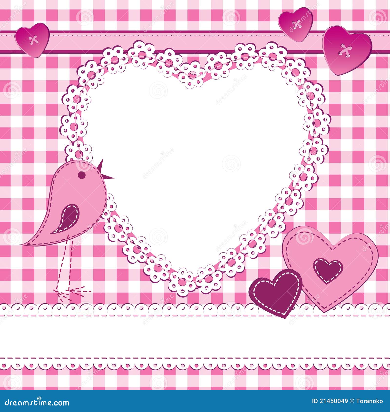 Heart Shape Frame in a Scrapbook Style Stock Vector - Illustration of ...