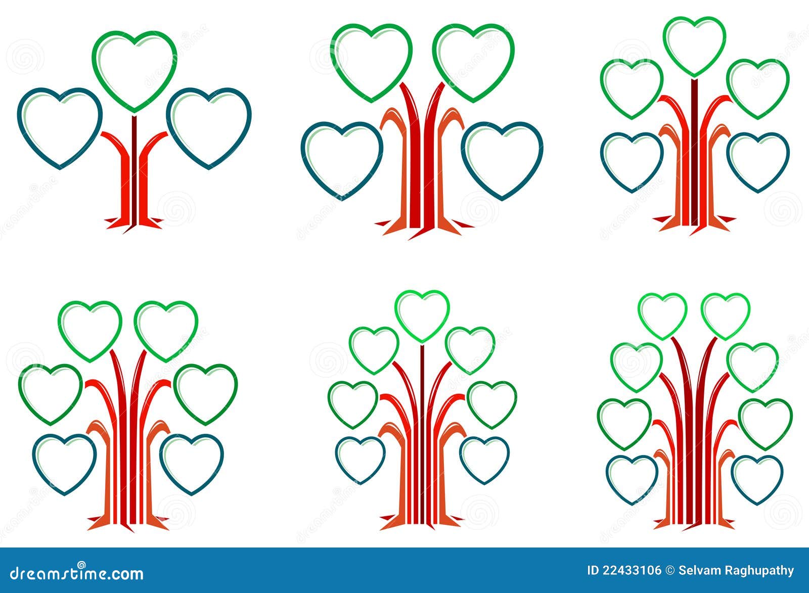 Heart Shape Frames Tree Designs Stock Illustrations – 5 Heart Shape ...
