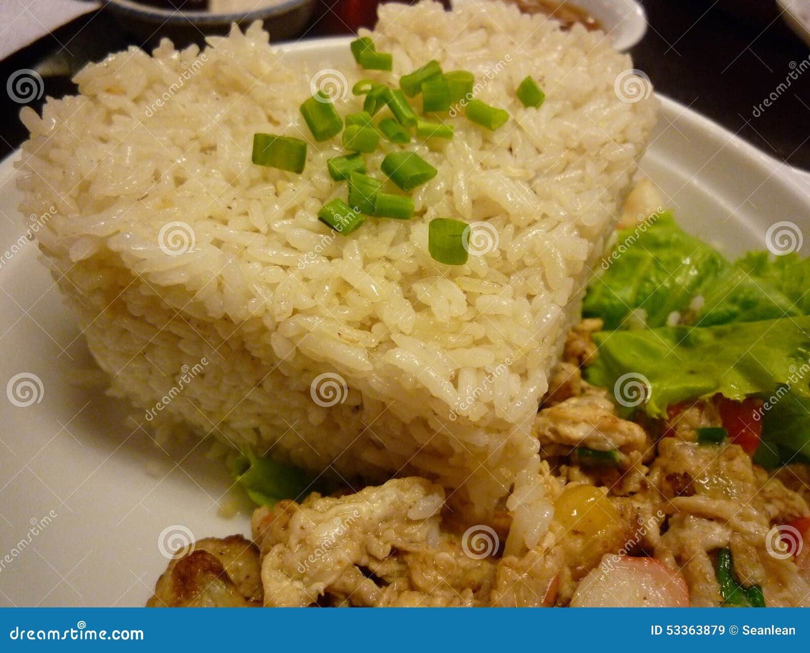 Heart shape fried rice stock image. Image of cooked, oriental - 53363879
