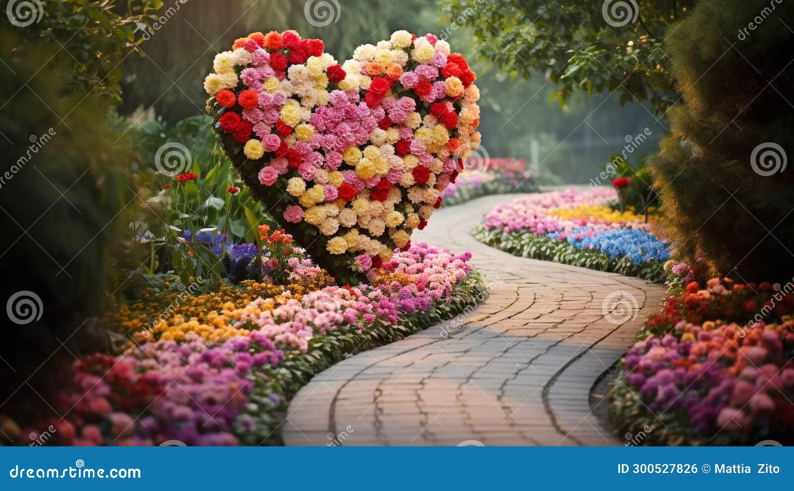 Heart Shape on a Garden Path Outdoor Stock Photo - Image of tourism ...