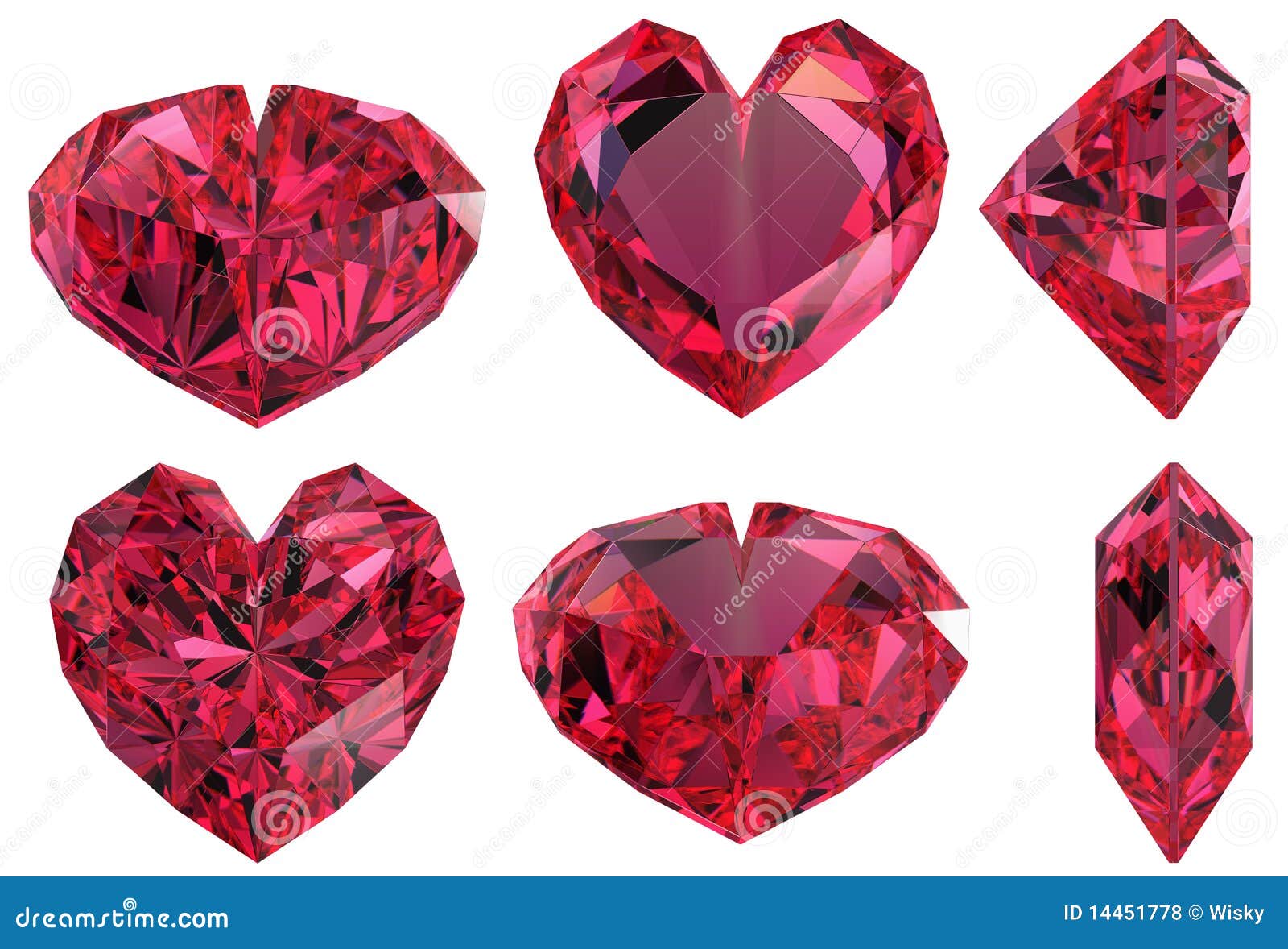Heart Shape Gem Isolated Royalty Free Stock Photos - Image: 14451778