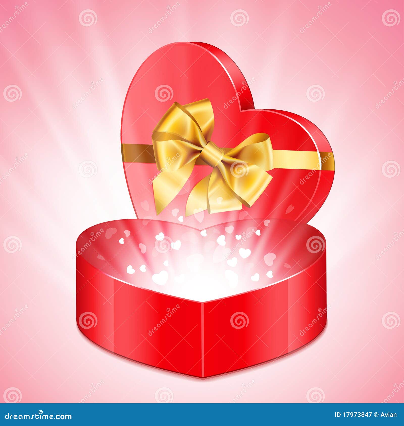 Heart shape gift stock illustration. Illustration of greeting - 17973847