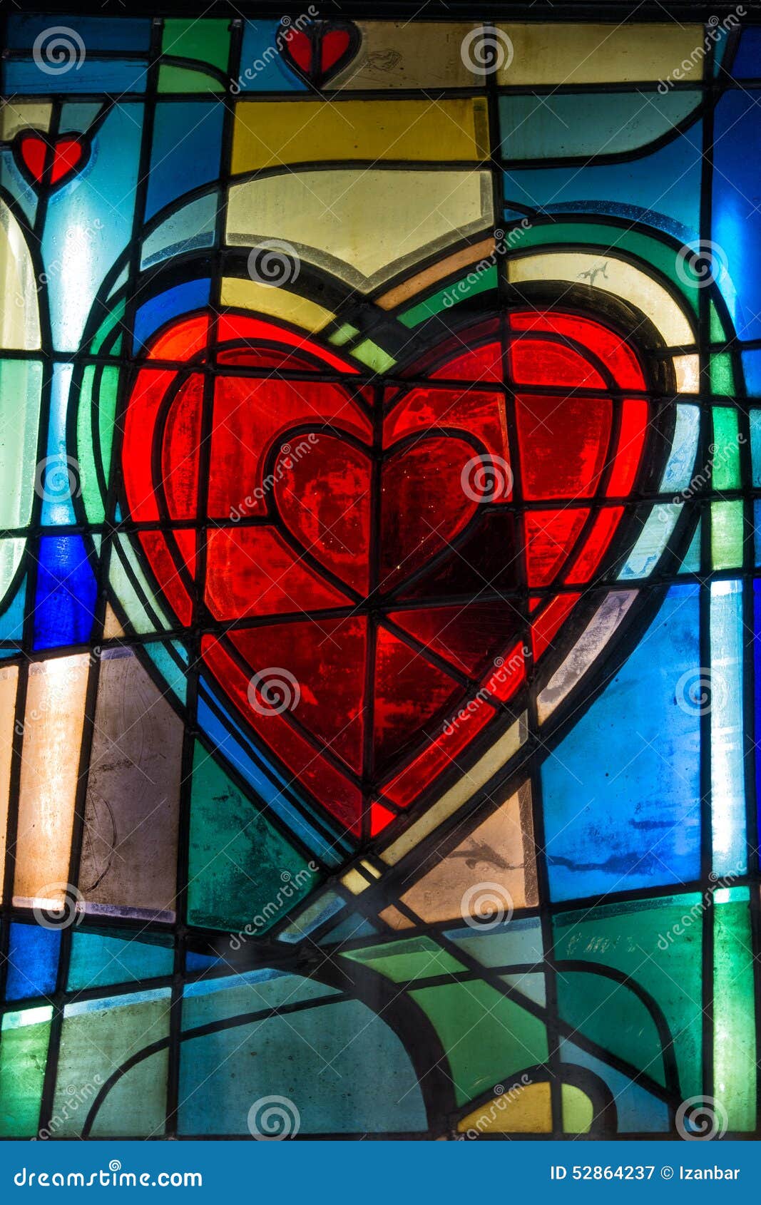 Heart shape glass window stock image. Image of symbol - 52864237