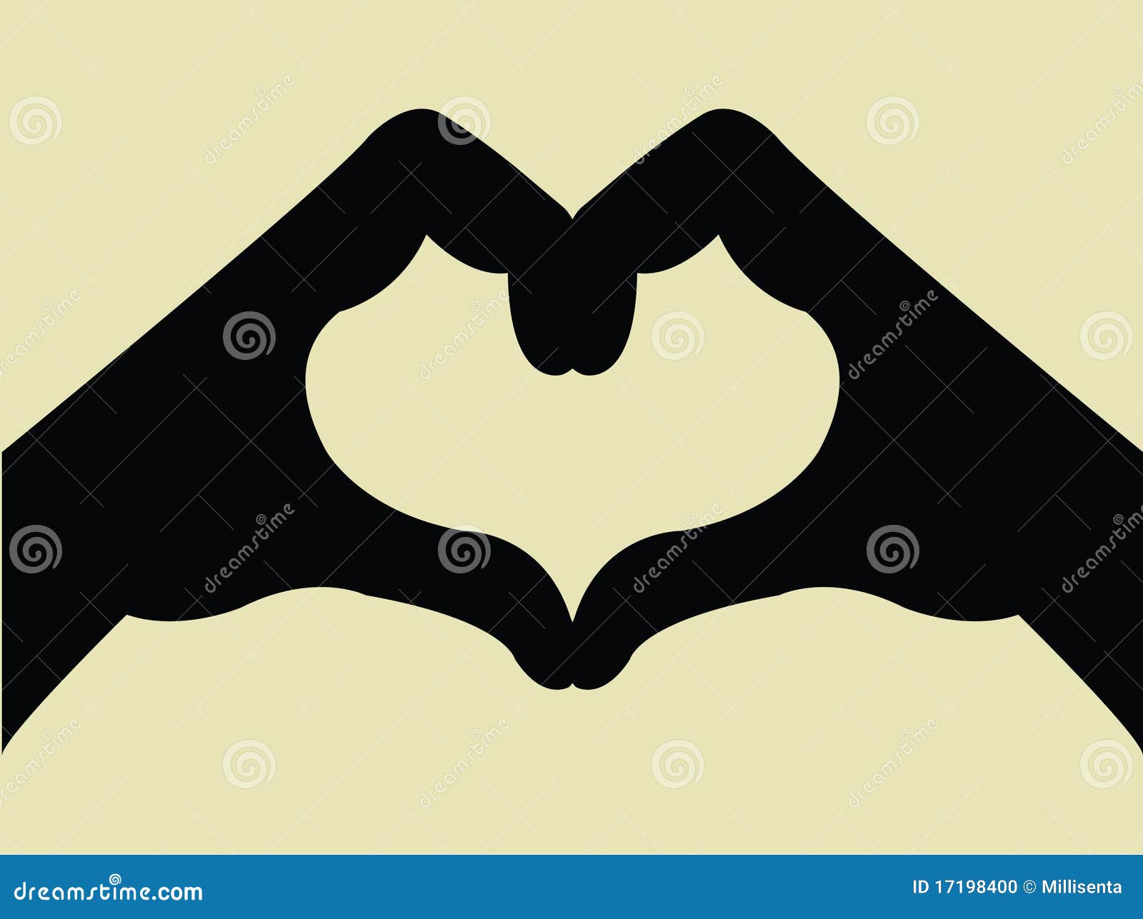 Heart Shape Hand Gesture stock vector. Illustration of symbol - 17198400
