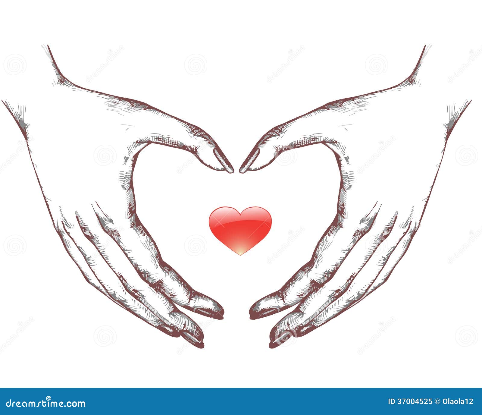 Heart Shape Hand Gesture stock vector. Illustration of gesturing - 37004525