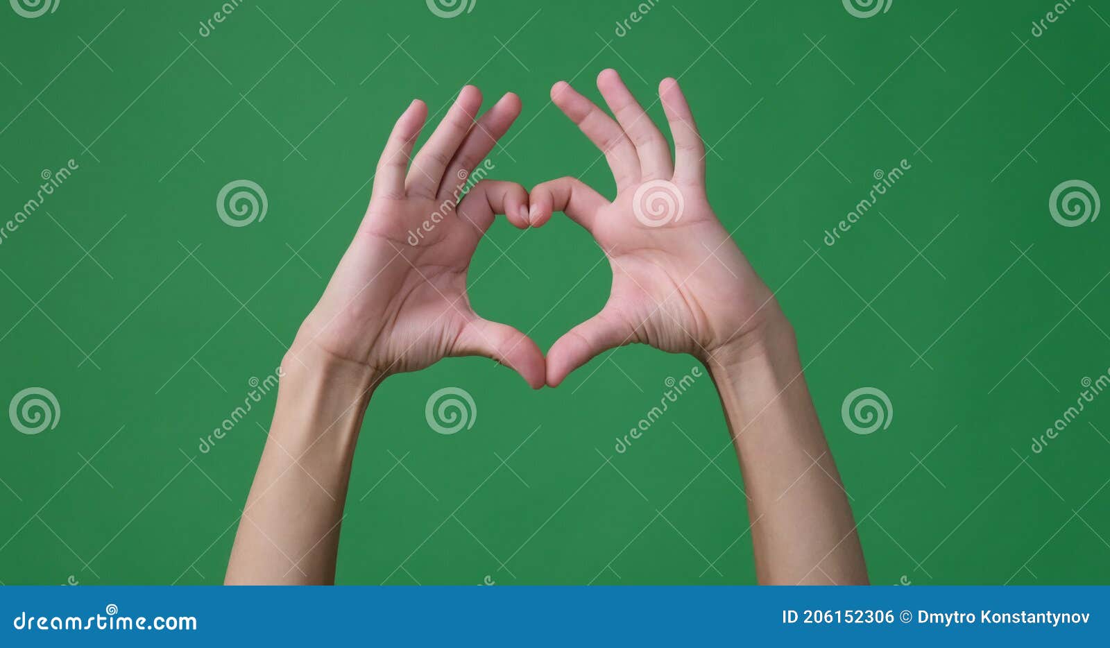 Heart Shape with Hands Over Green Screen Stock Footage - Video of ...