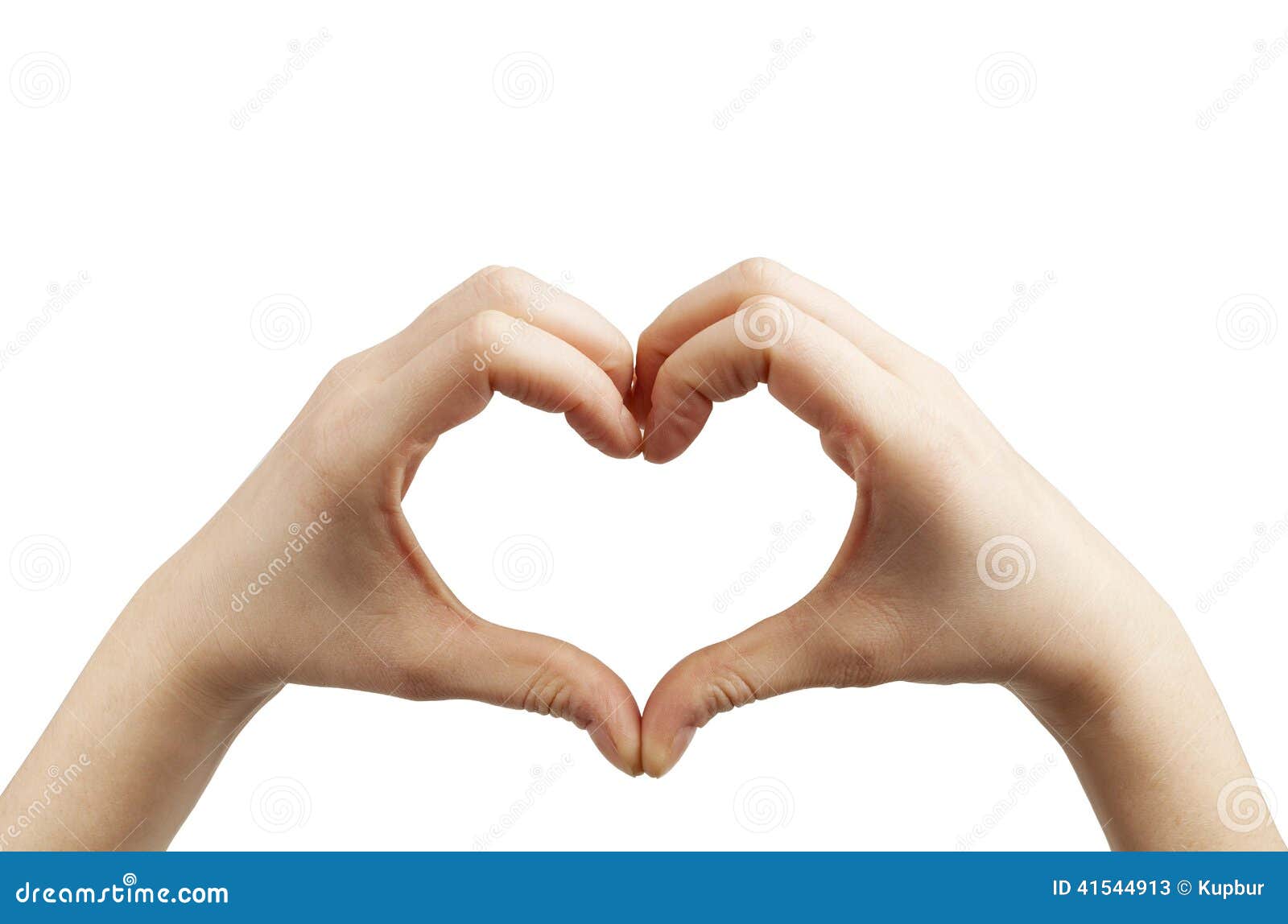 Heart shape hands on white stock image. Image of heart - 41544913