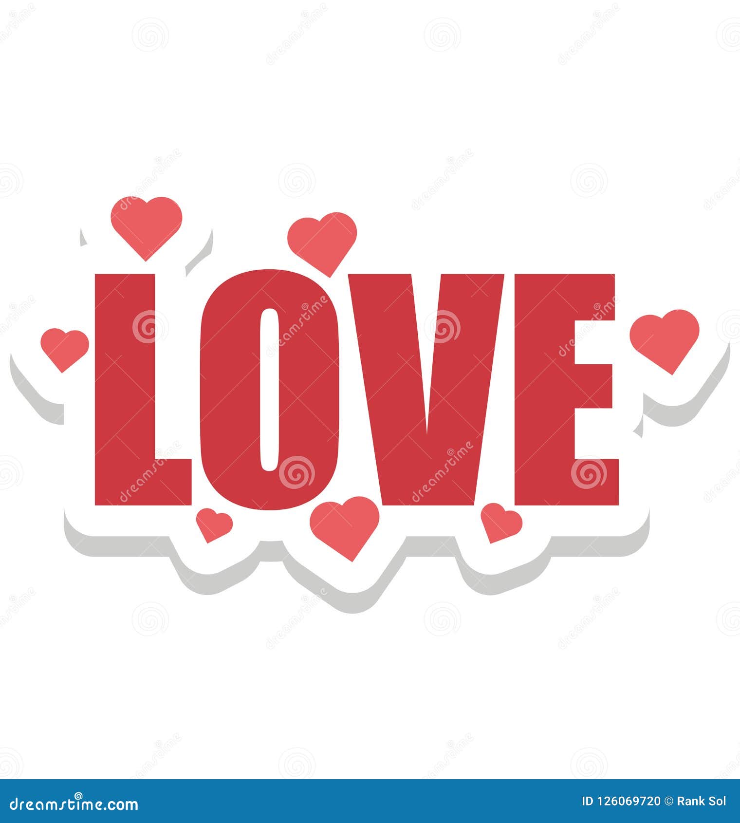 Heart Shape, Hearts with Love Text Vector Icon Editable Stock Vector ...
