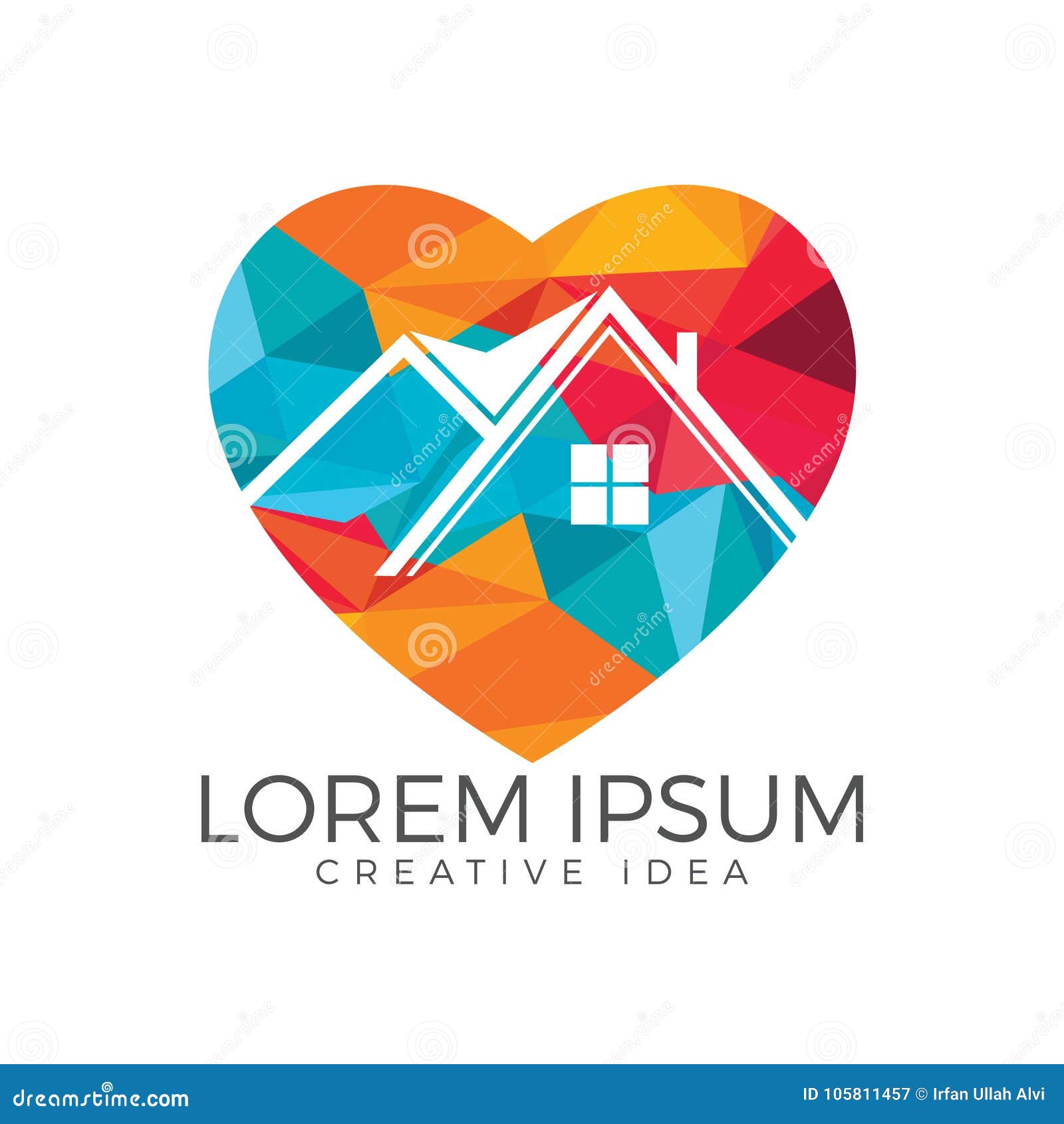 Heart Shape House Logo Design. Stock Vector - Illustration of home ...