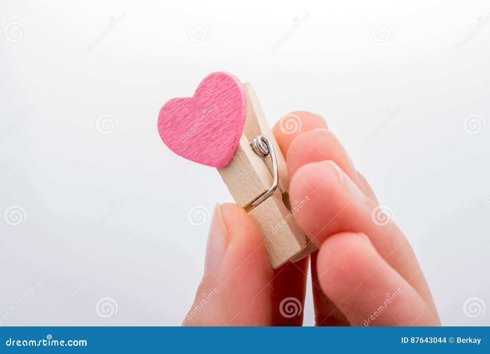 Heart Shape Icon Attached To Clothespin Stock Photo - Image of heart ...