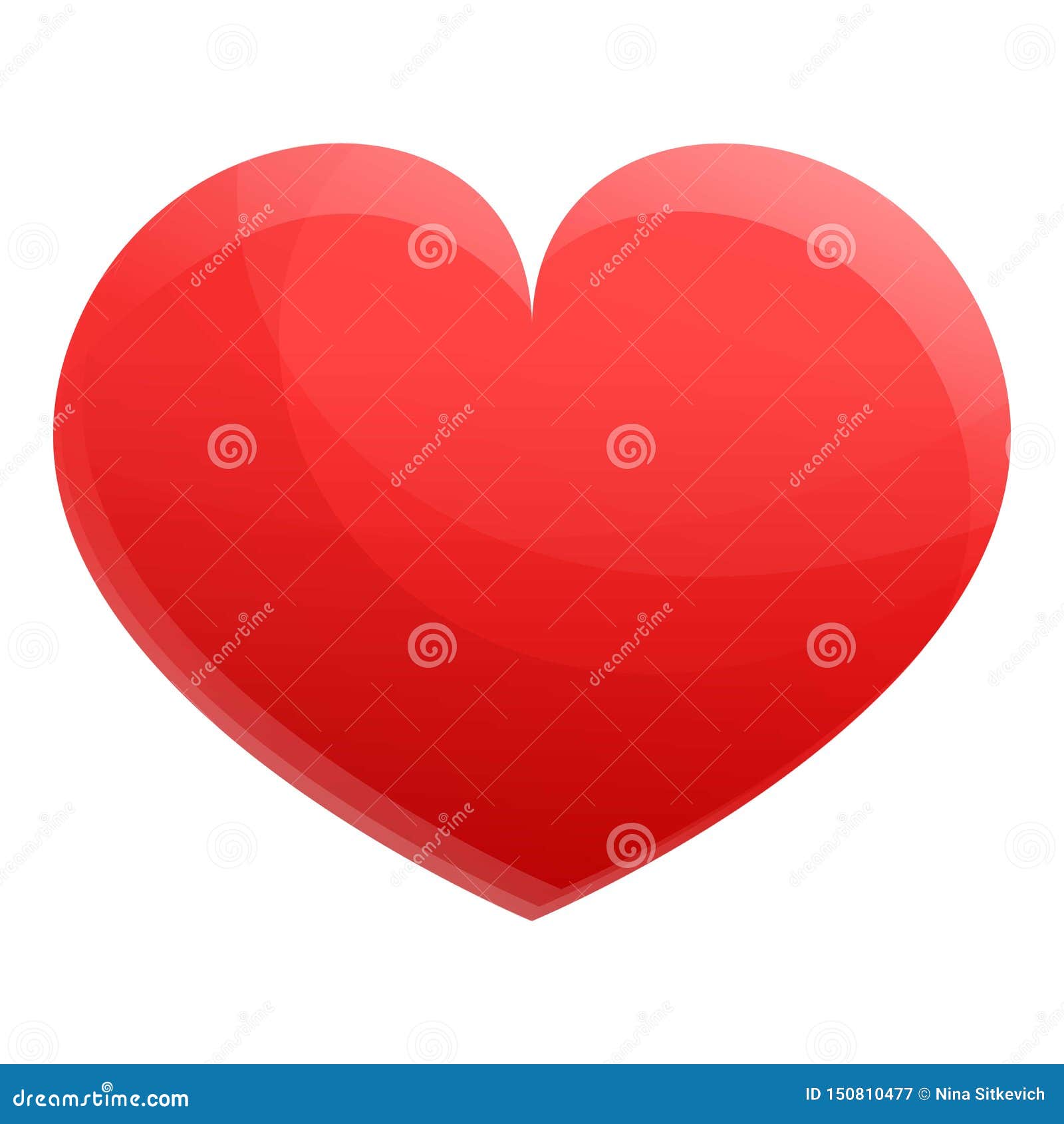 Heart Shape Icon, Cartoon Style Stock Vector - Illustration of bubble ...