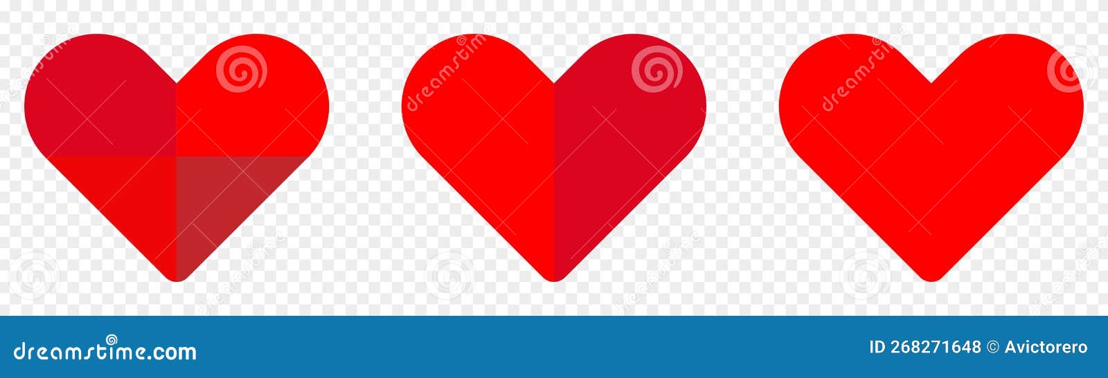 Heart shape icon set stock vector. Illustration of sign - 268271648