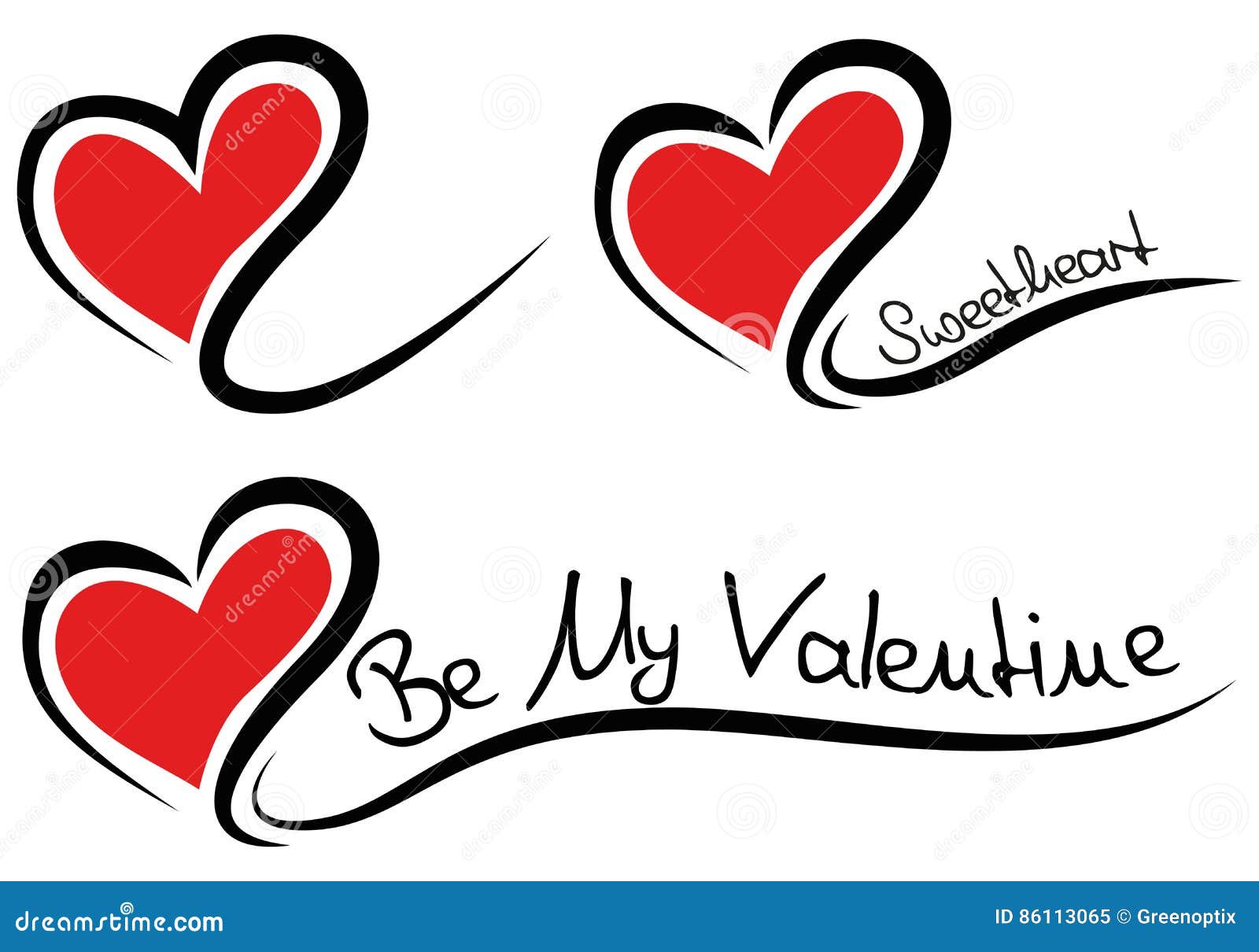 Heart Shape Illustration Set Stock Vector - Illustration of balloon ...