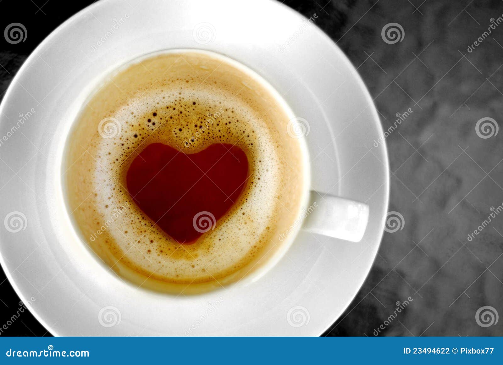 Heart Shape Inside Hot Coffee Cup Stock Photo - Image of espresso ...