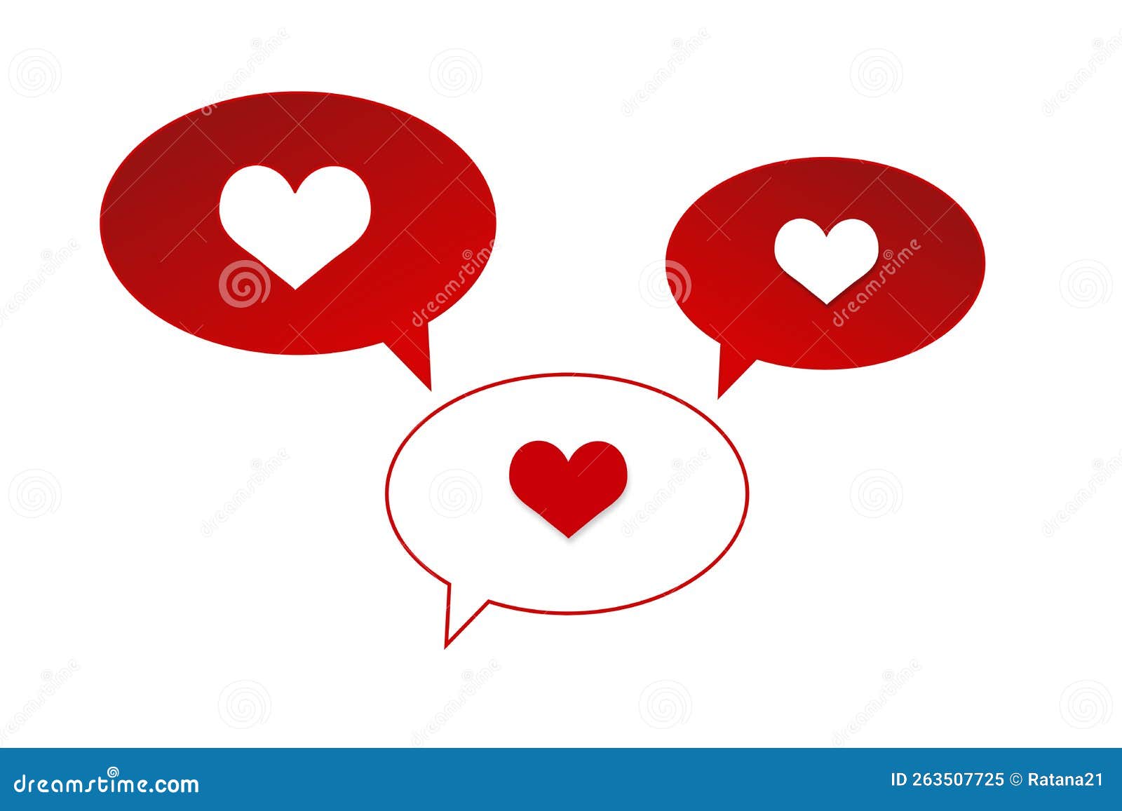 Heart Shape Inside Speech Babble ,communication, Valentine Concept ...
