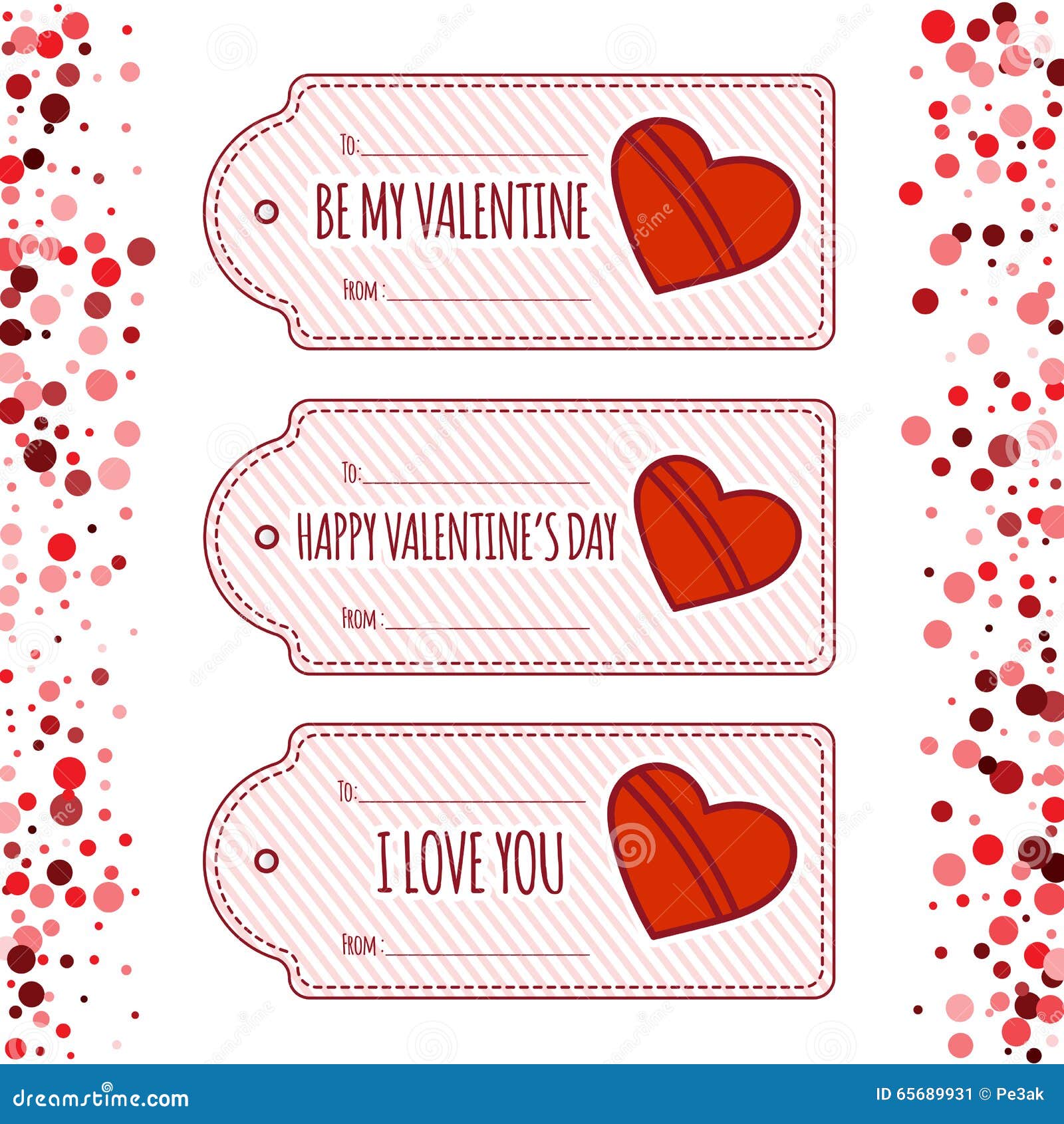 Heart shape label set stock vector. Illustration of element - 65689931