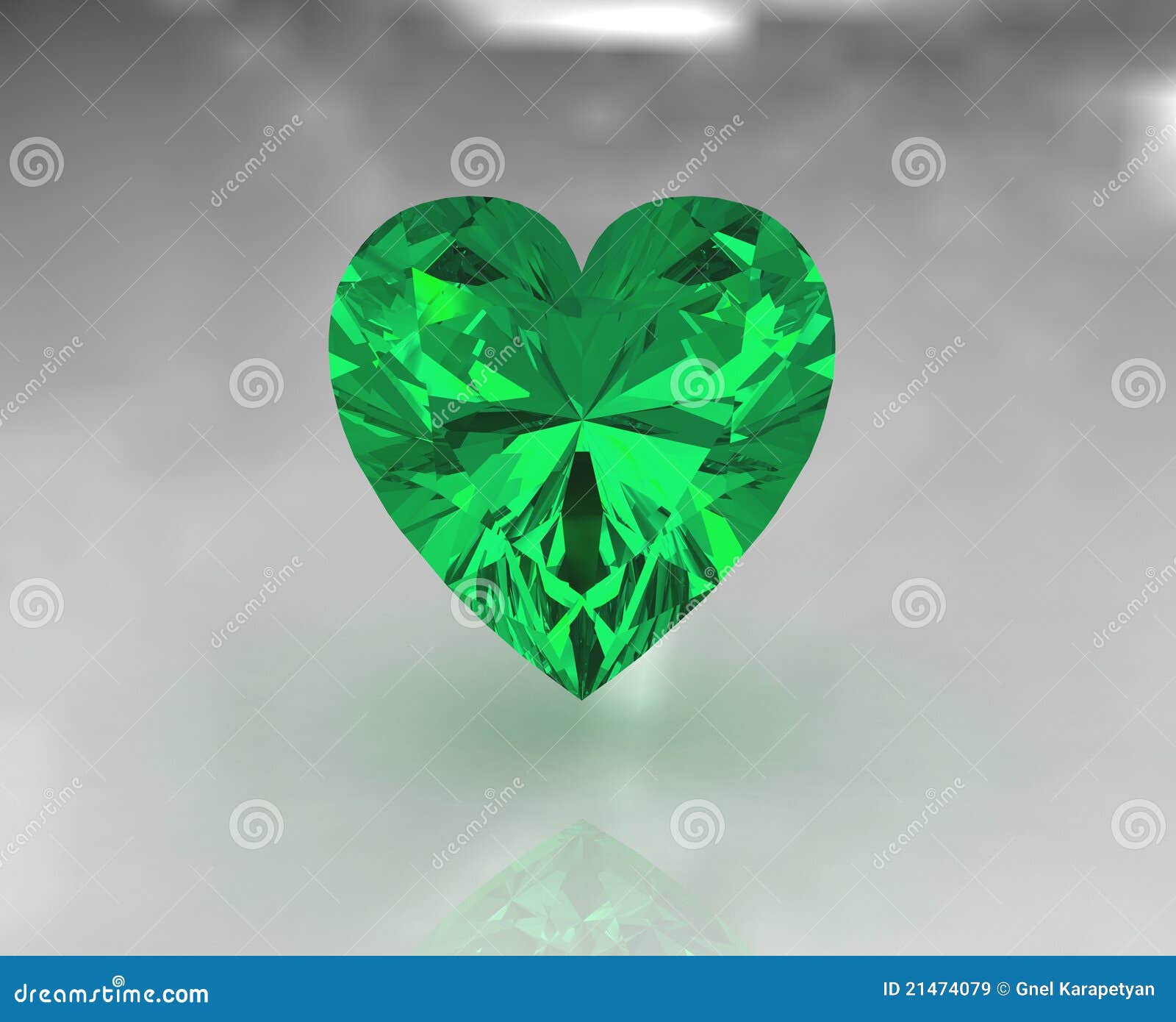 Heart Shape Large Emerald Gemstone Stock Illustration - Illustration of ...