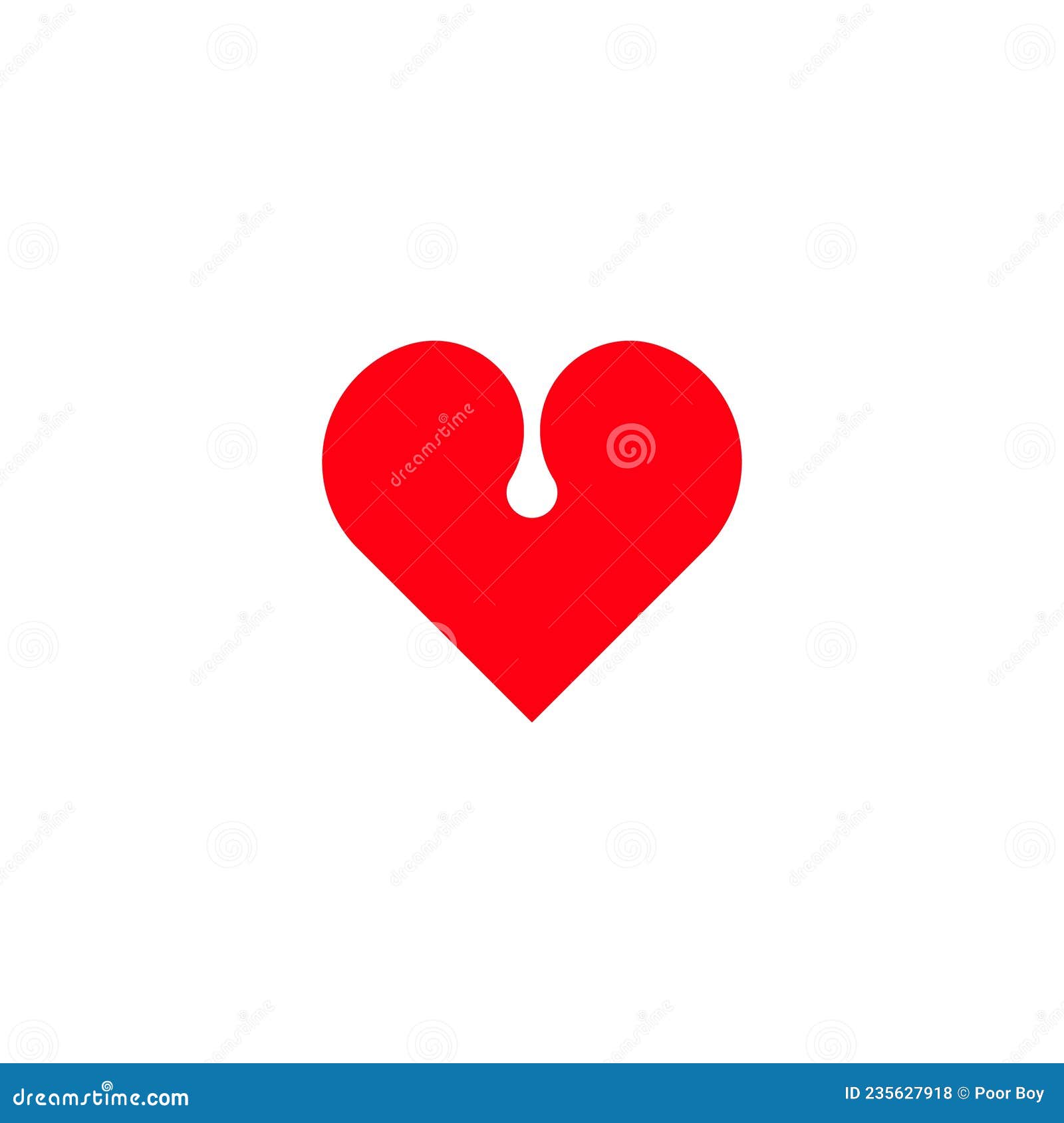 Heart Shape with Liquid. Vector Logo Template Stock Vector ...