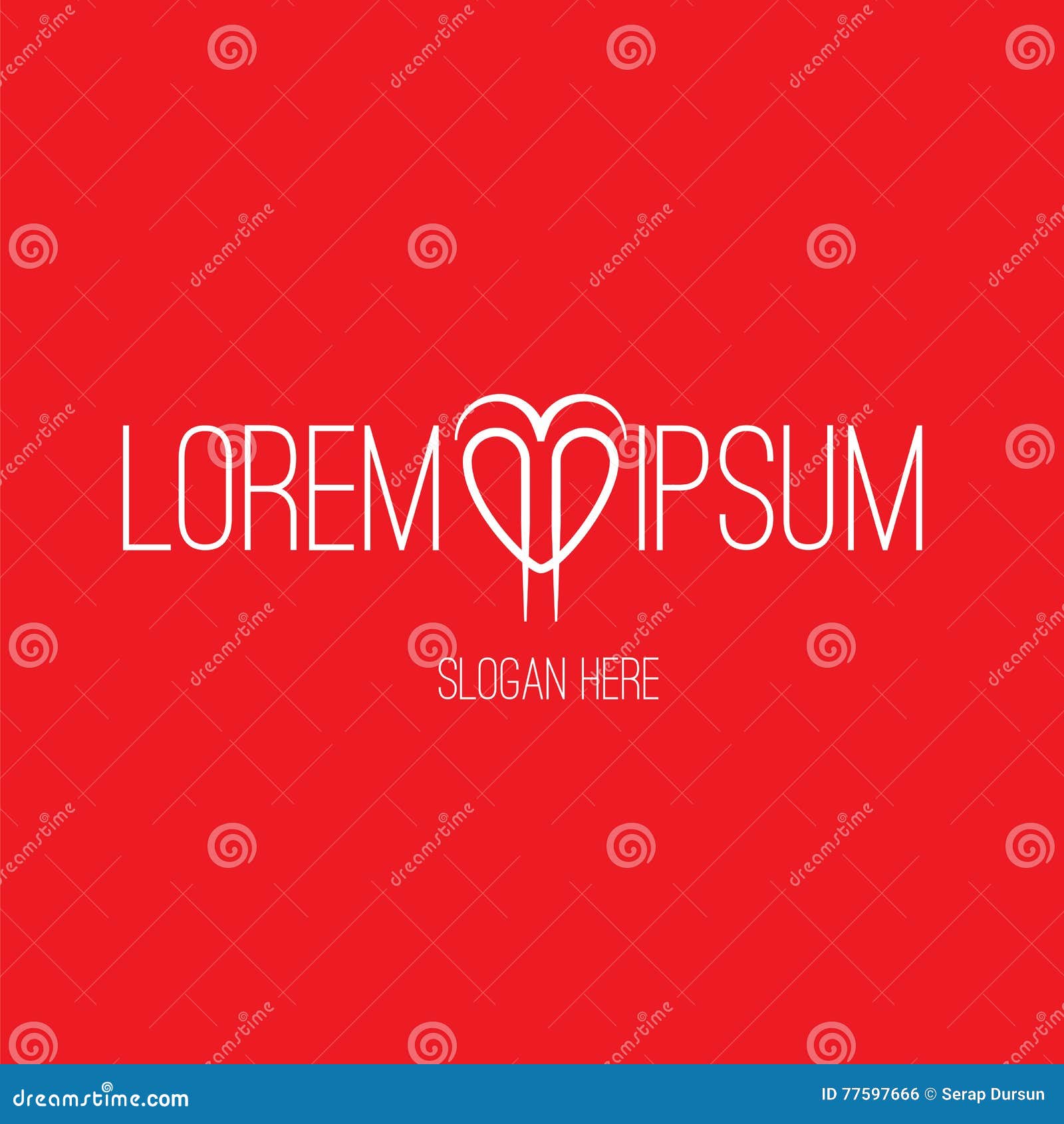 Heart Shape with Logo Design Stock Vector - Illustration of identity ...