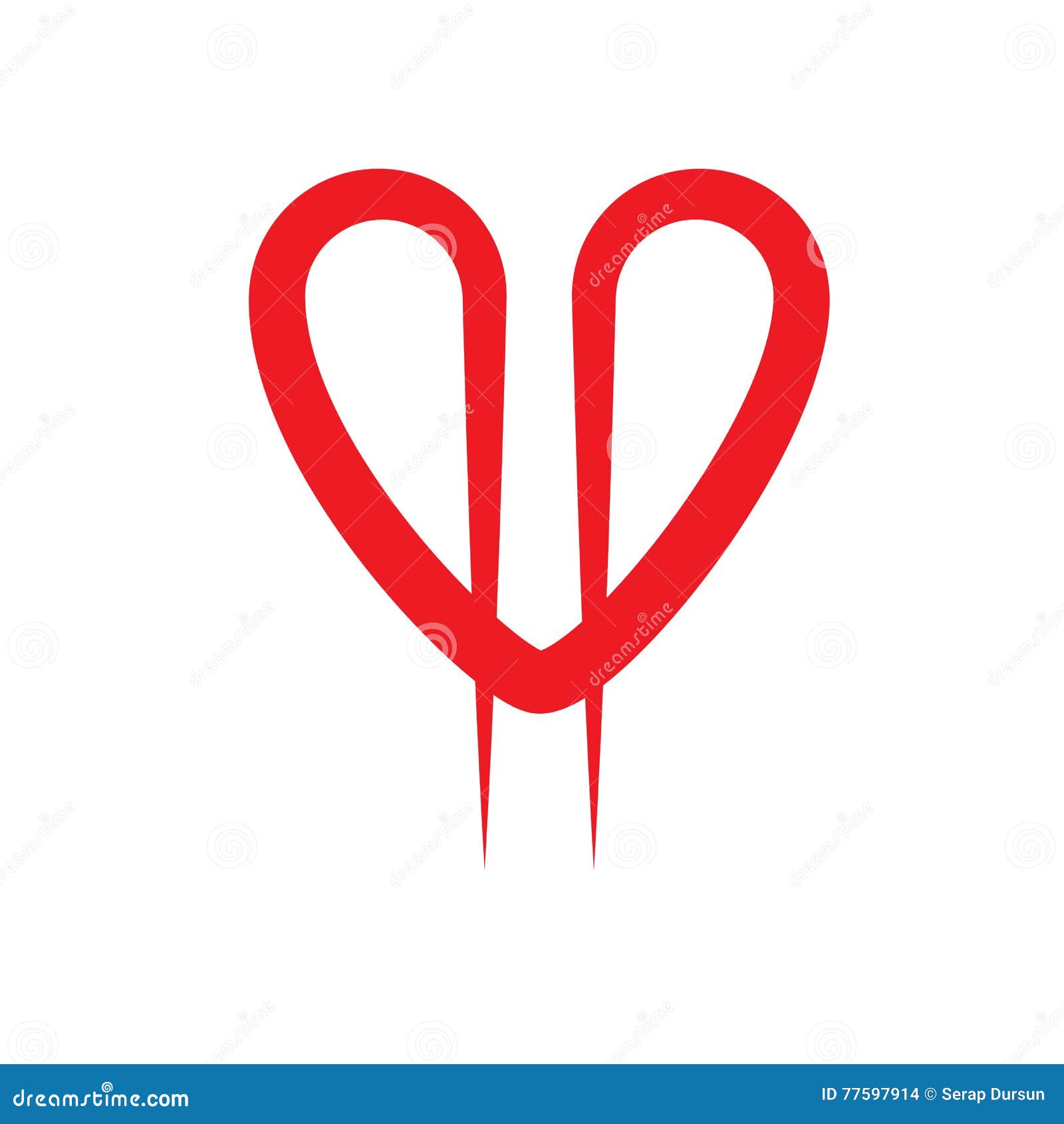 Heart Shape stock vector. Illustration of branding, company - 77597914