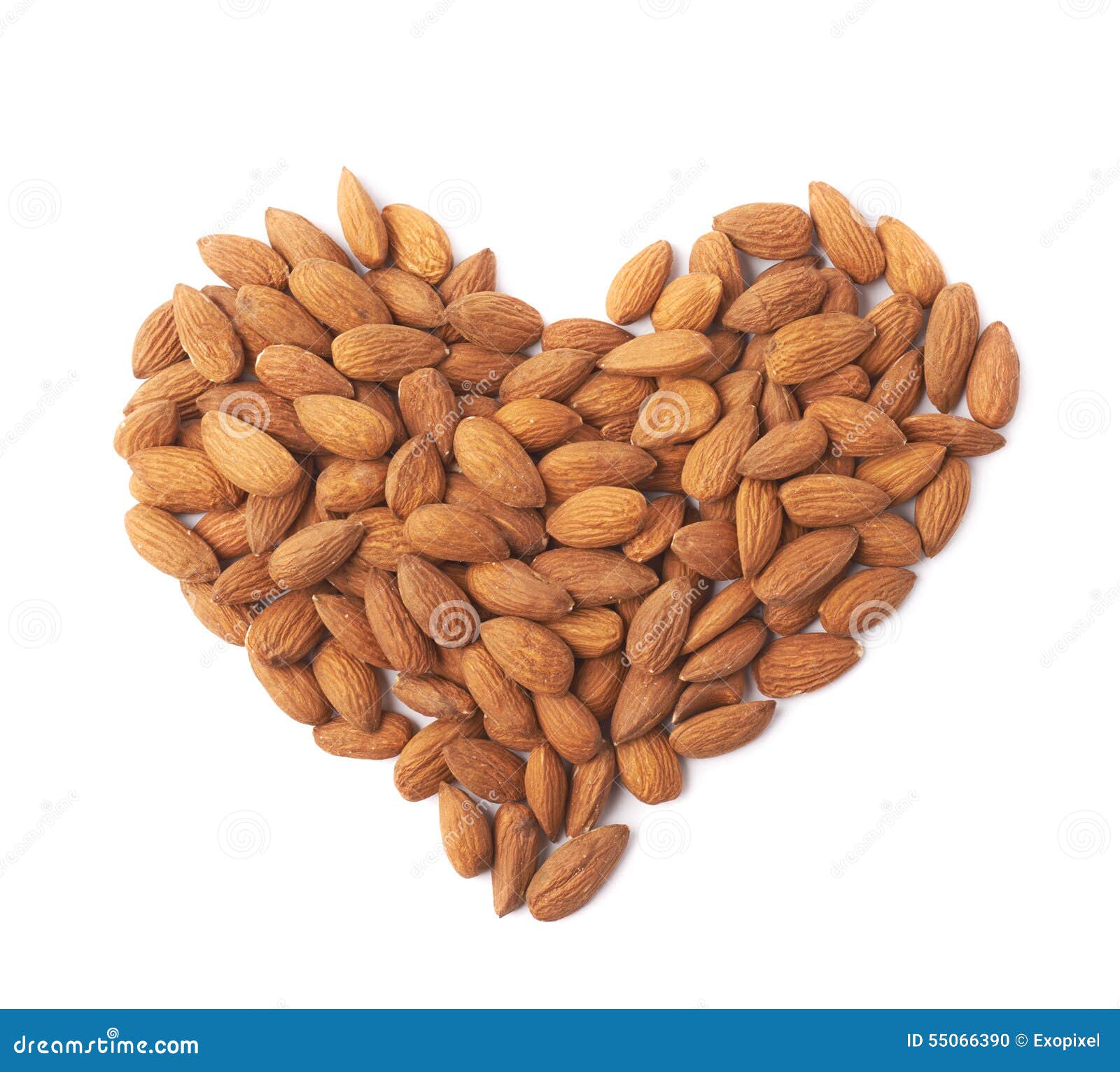 Heart Shape Made of Almond Seeds Stock Photo - Image of protein, health ...