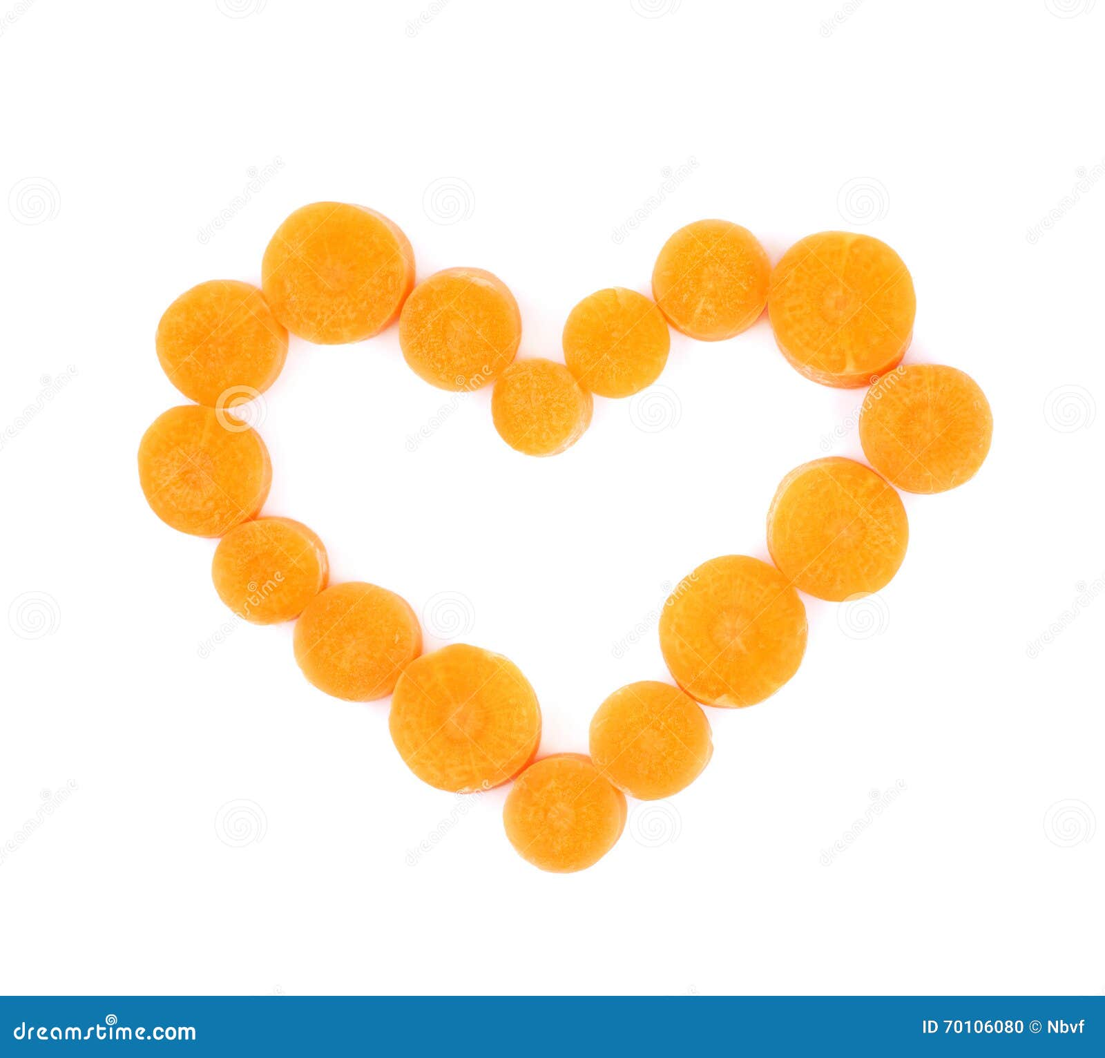 Heart Shape Made of Carrot Slices Isolated Stock Photo - Image of ...