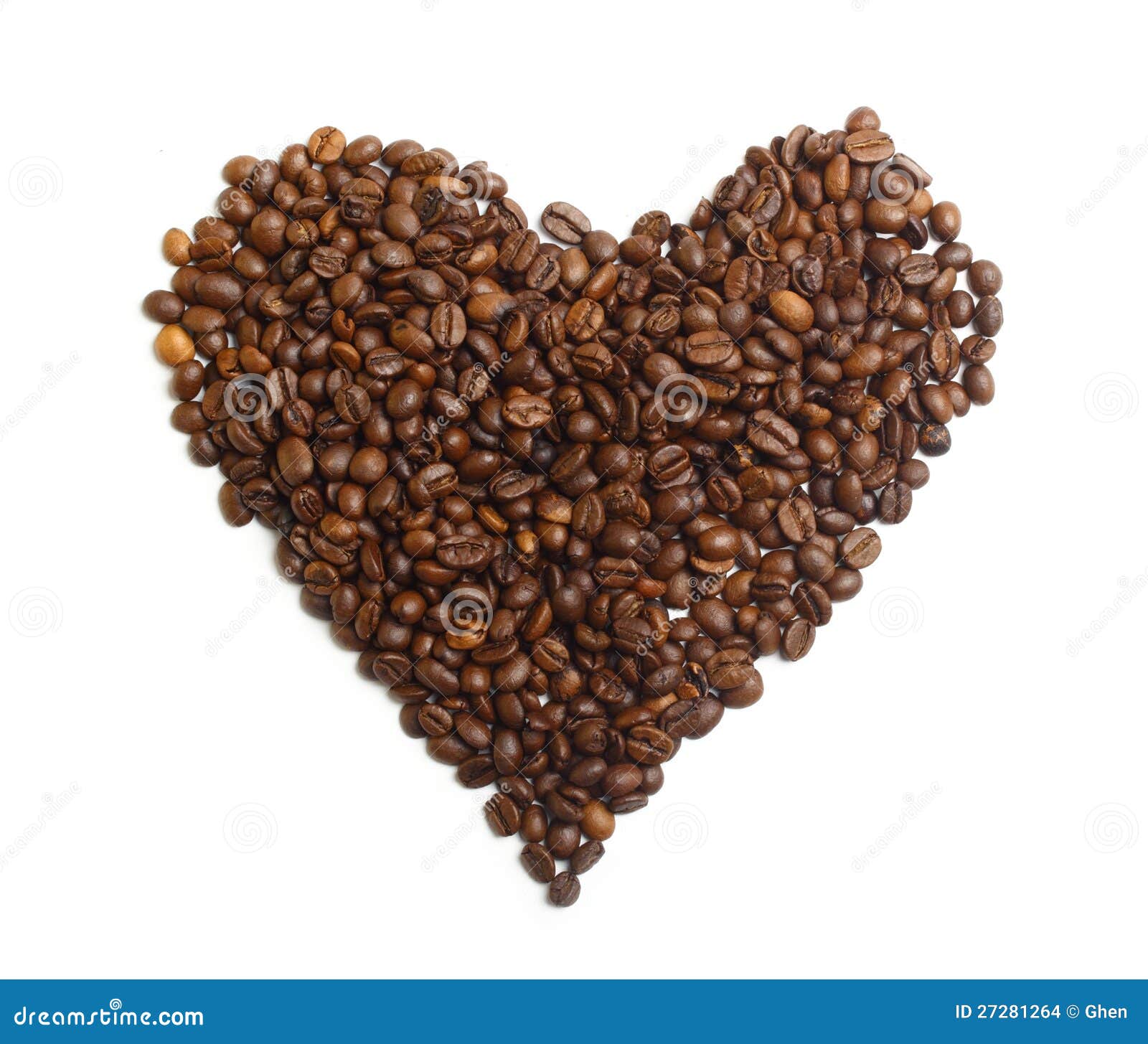 Heart shape made of coffee stock photo. Image of bean - 27281264