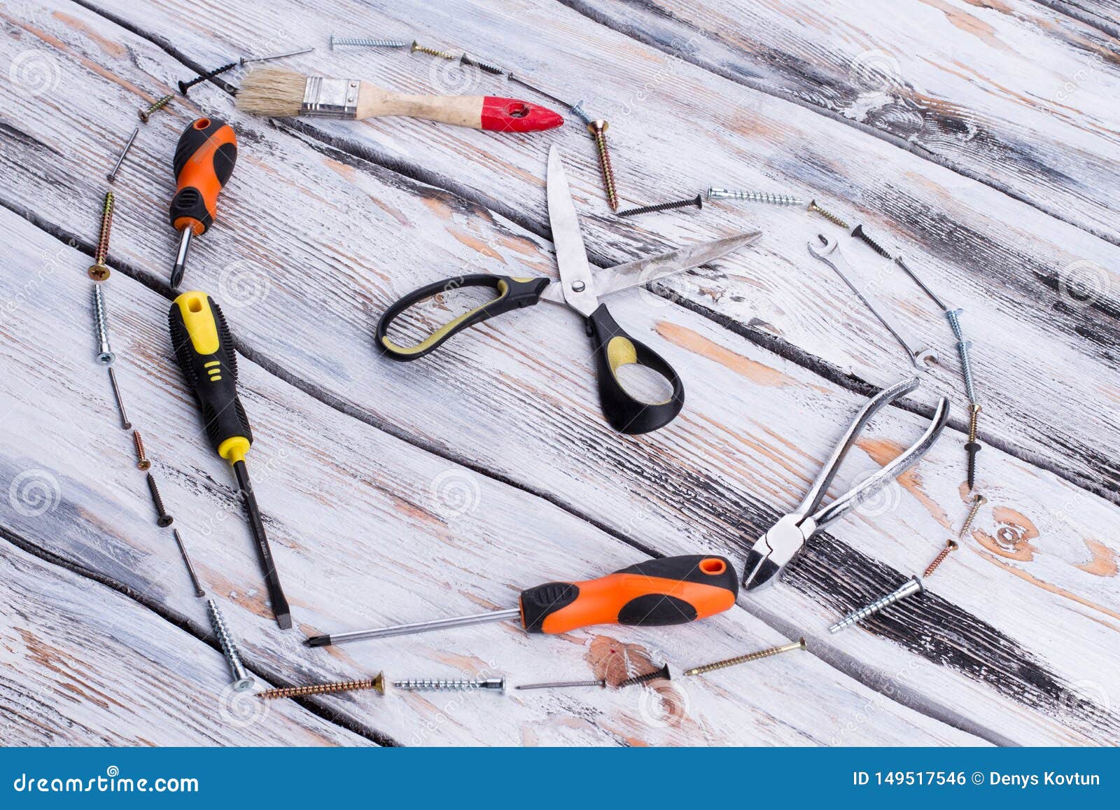 Heart Shape Made from Construction Tools. Stock Photo - Image of house ...