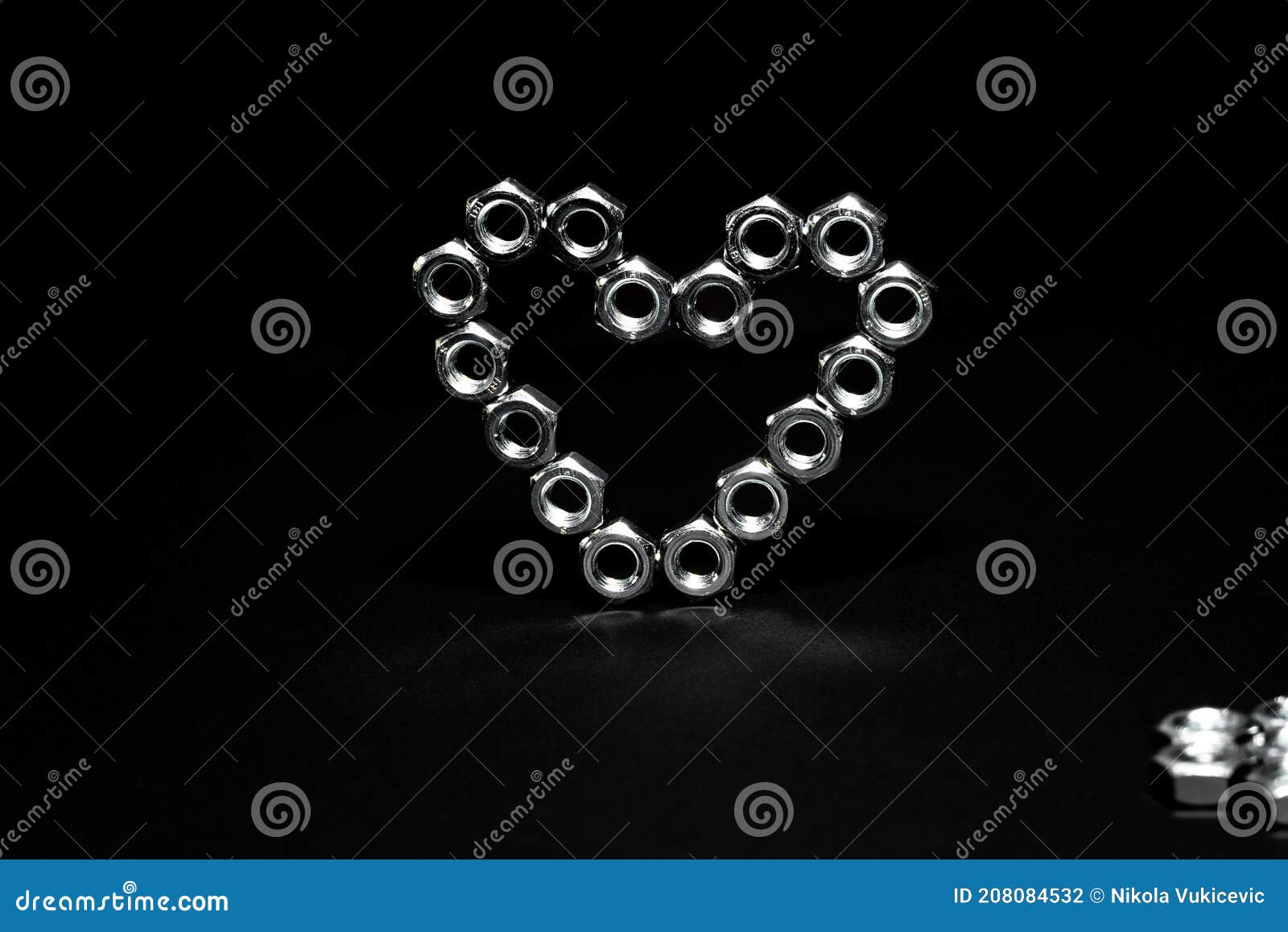 Heart Shape Made of Hex Bolts. Creative Love Concept Stock Photo ...