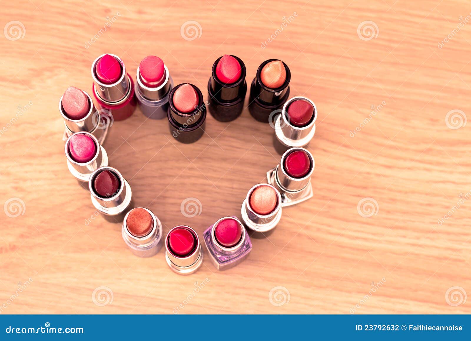 Heart Shape Made of Lipsticks/lipgloss Stock Photo - Image of pink ...