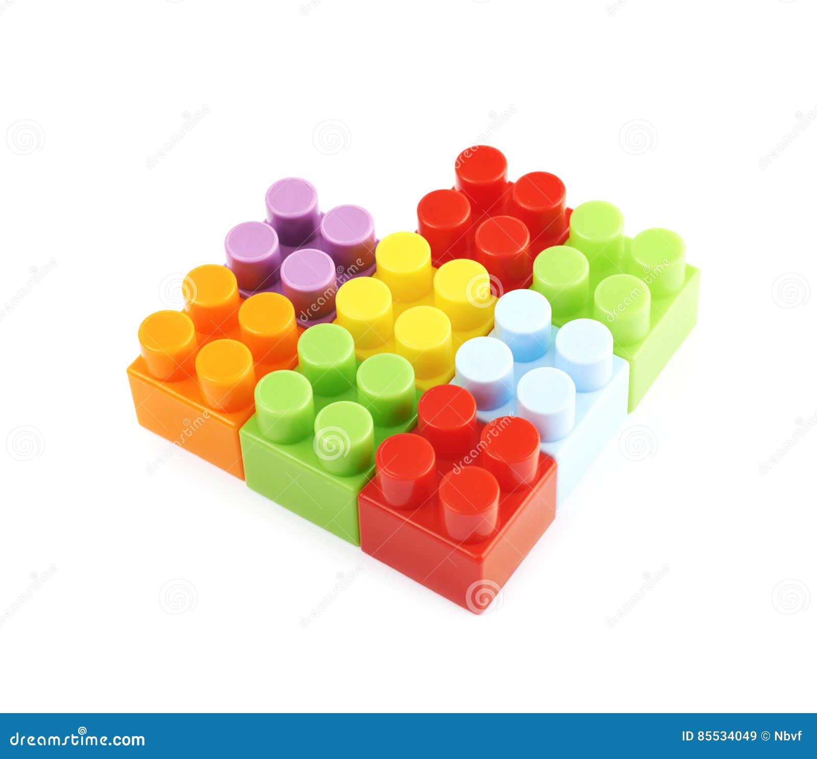 Heart Shape Made Of Toy Bricks Royalty-Free Stock Photography ...