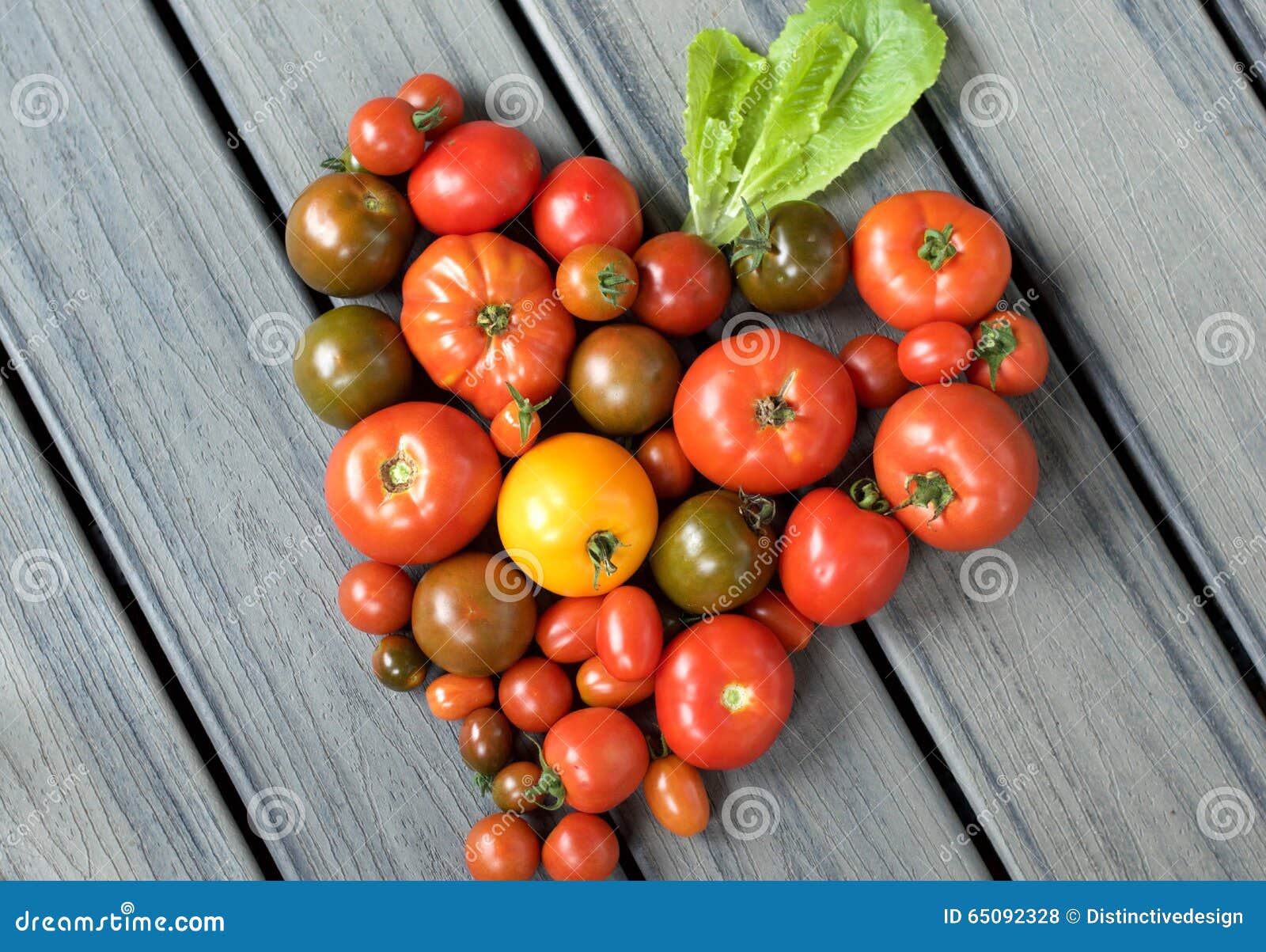 Heart Shape Made from a Variety of Tomatoes Stock Photo - Image of ...