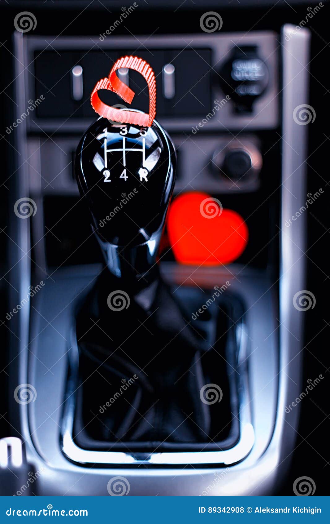 Heart Shape on Manual Gearbox in Car Stock Photo - Image of move, black ...