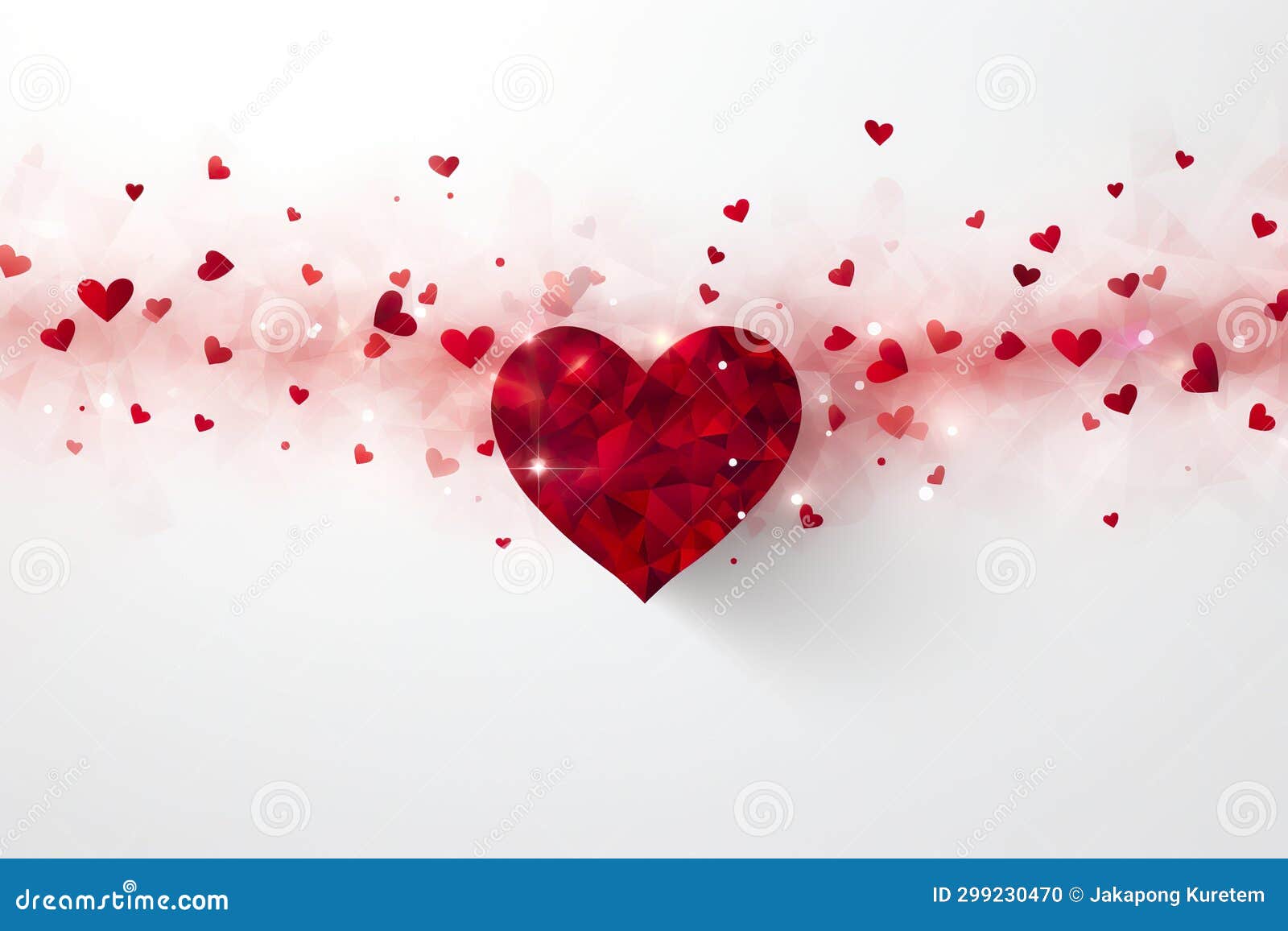 Heart Shape on a Minimalist White Background Stock Illustration ...