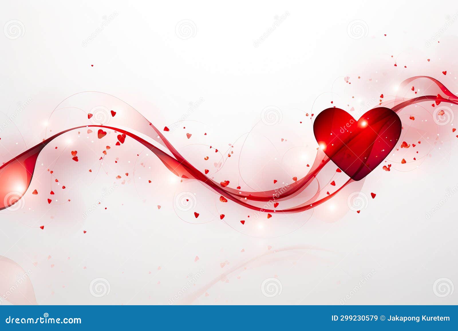 Heart Shape on a Minimalist White Background Stock Illustration ...