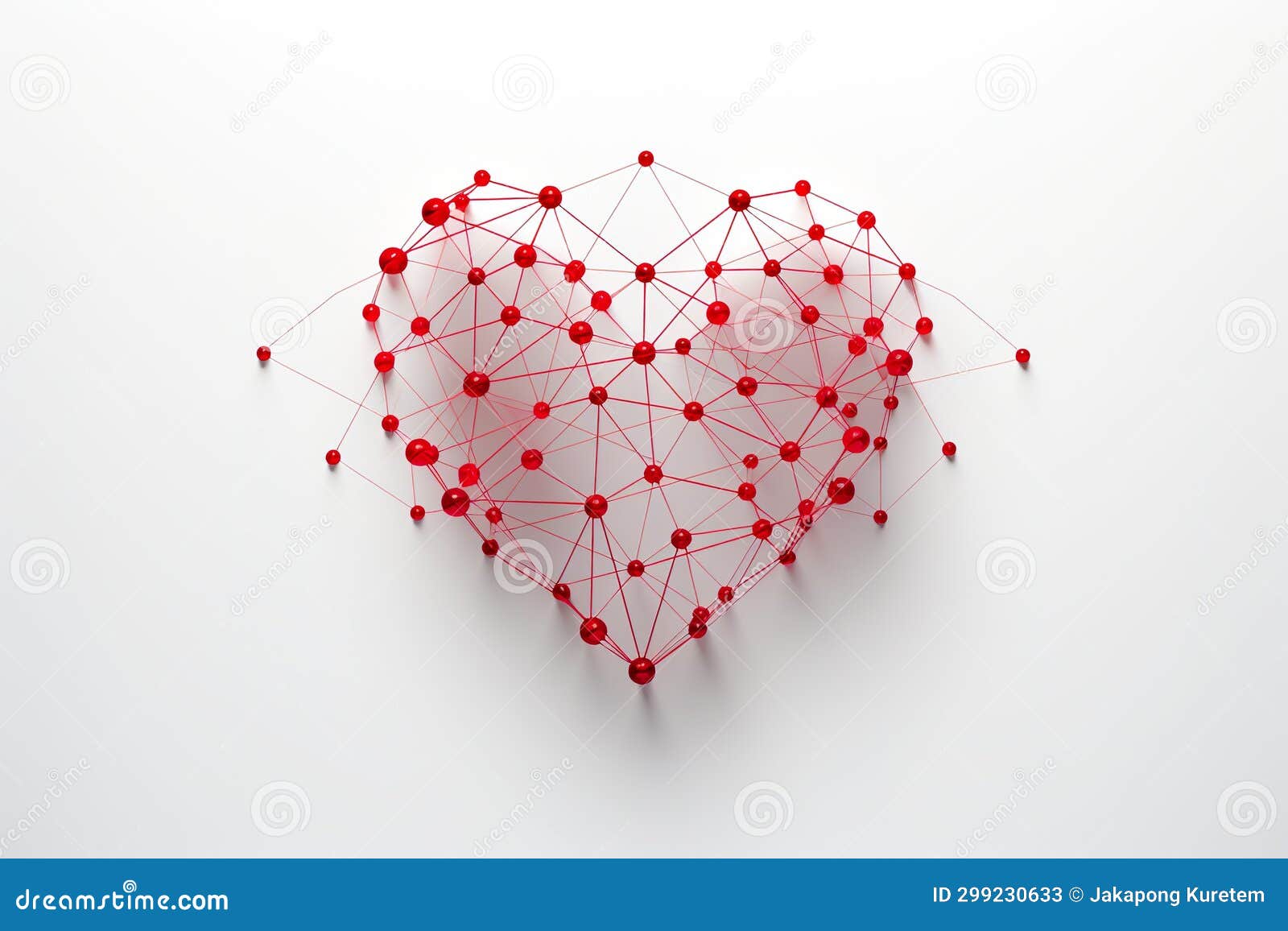 Heart Shape on a Minimalist White Background Stock Illustration ...