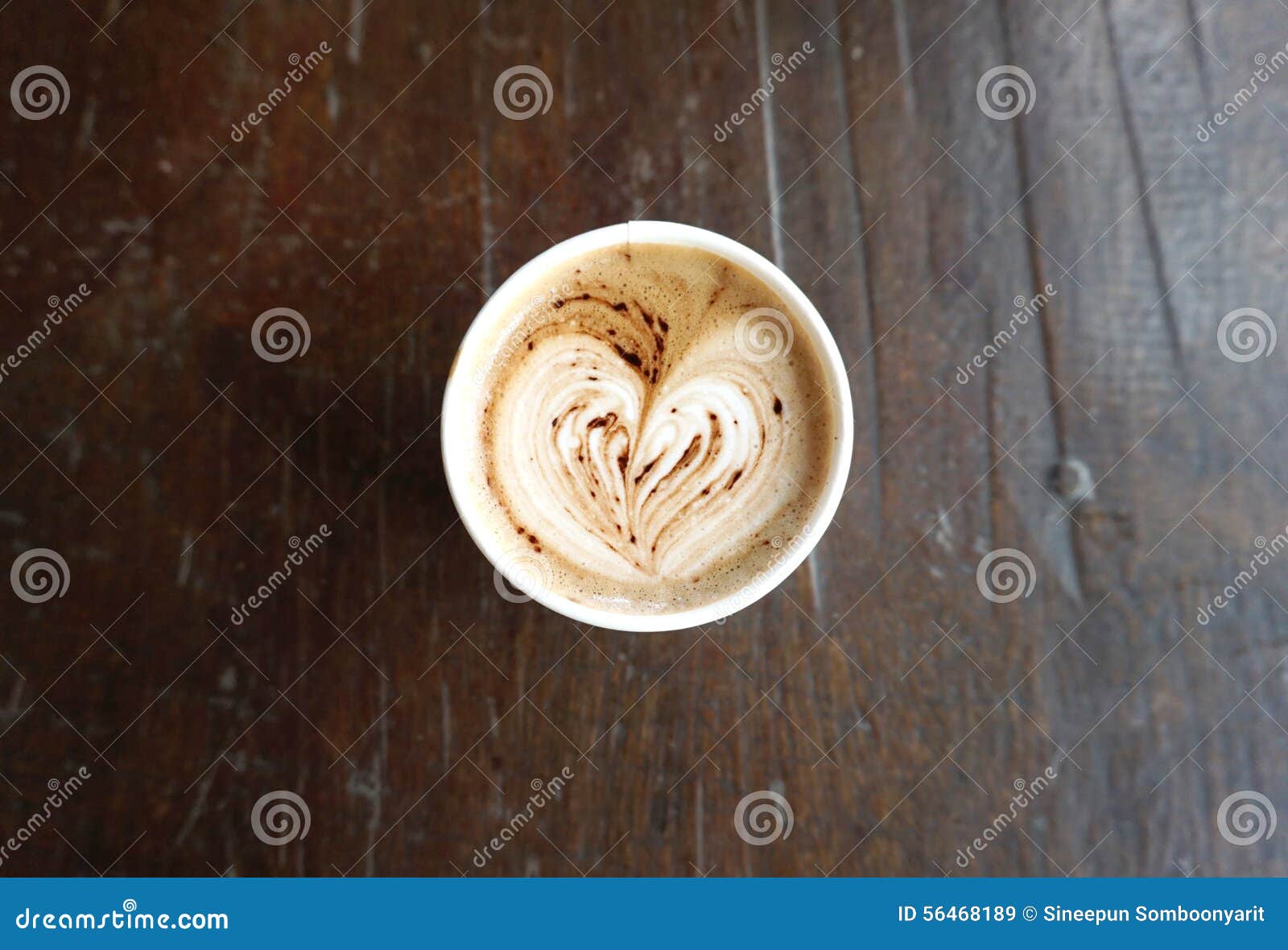 Heart Shape on the Mocha Coffee Stock Image - Image of view, heart ...