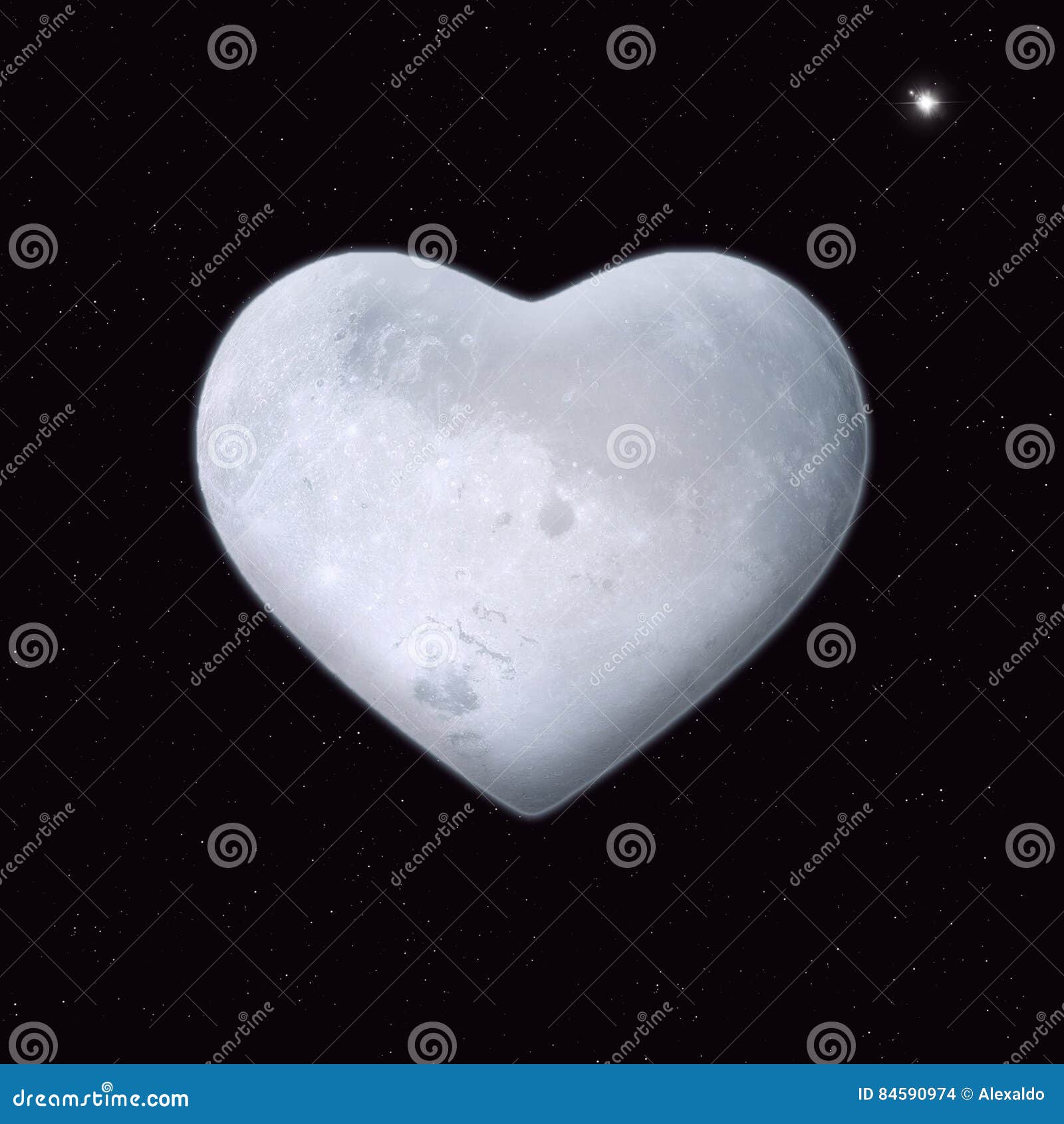 Heart Shape Moon stock illustration. Illustration of valentine - 84590974