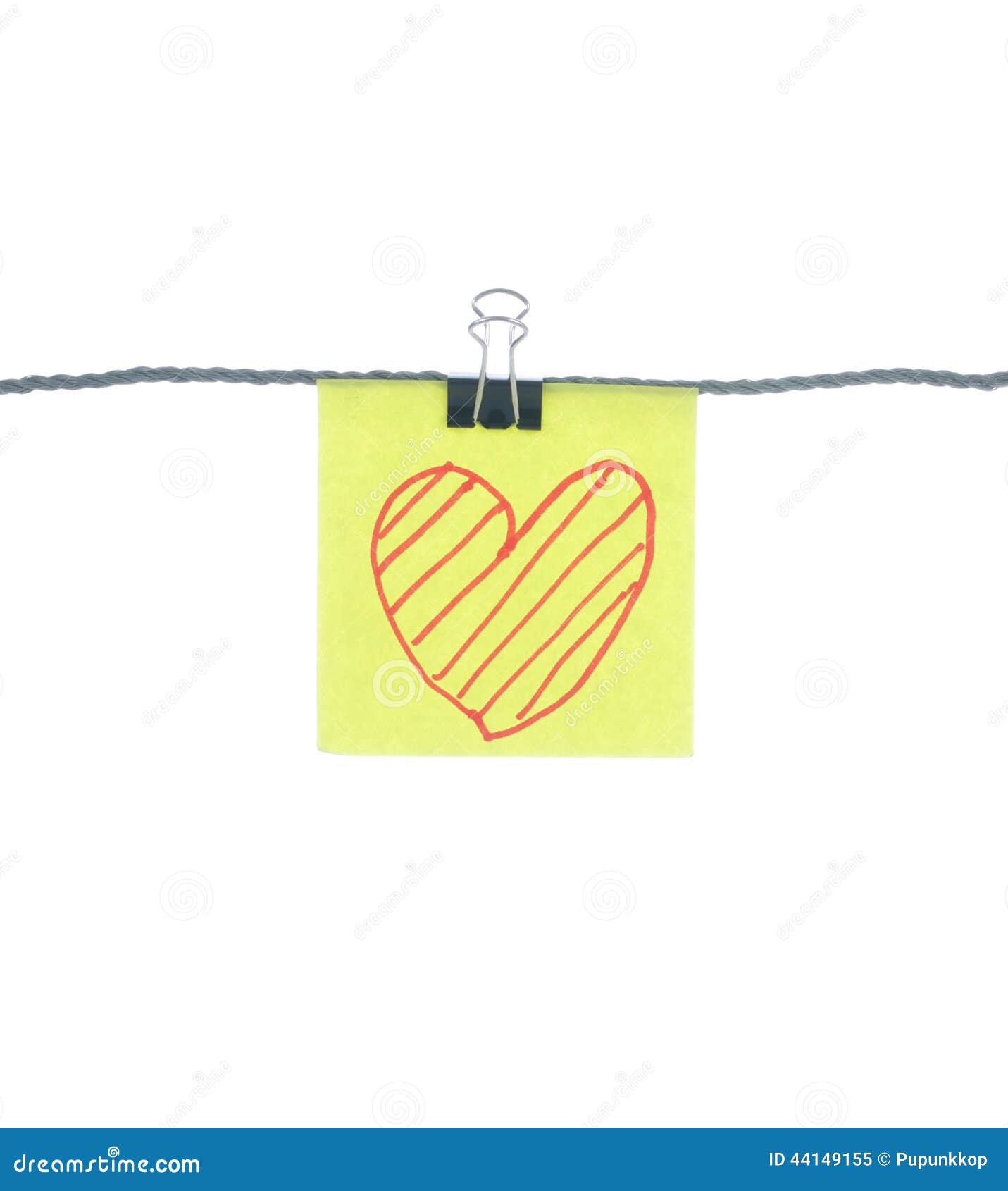 Heart shape on note paper stock image. Image of abstract - 44149155