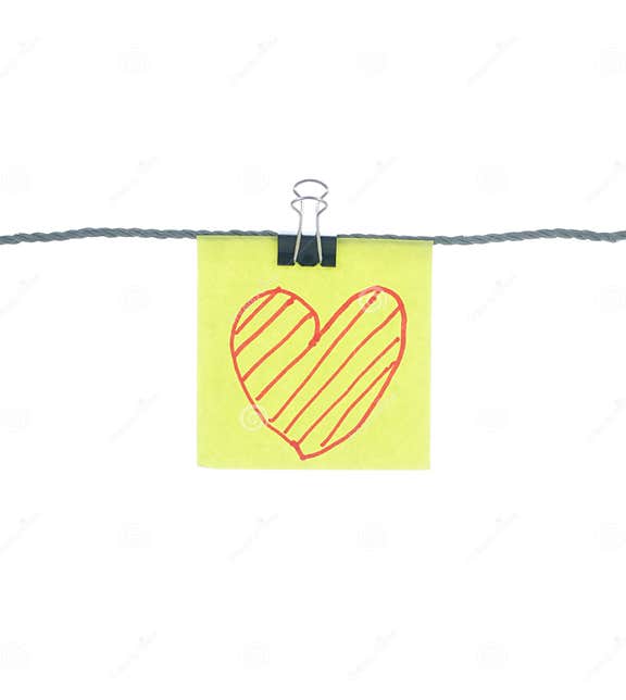 Heart shape on note paper stock image. Image of abstract - 44149155
