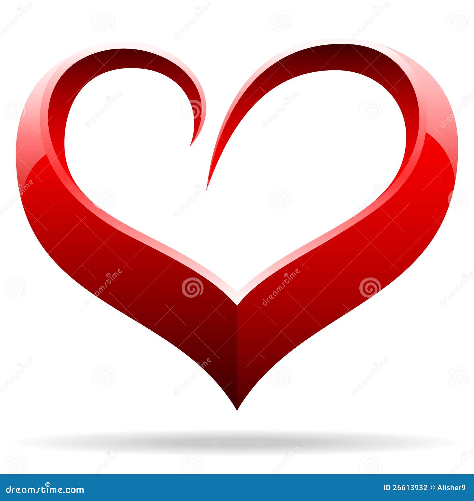 Heart shape object stock vector. Image of artwork, beauty - 26613932