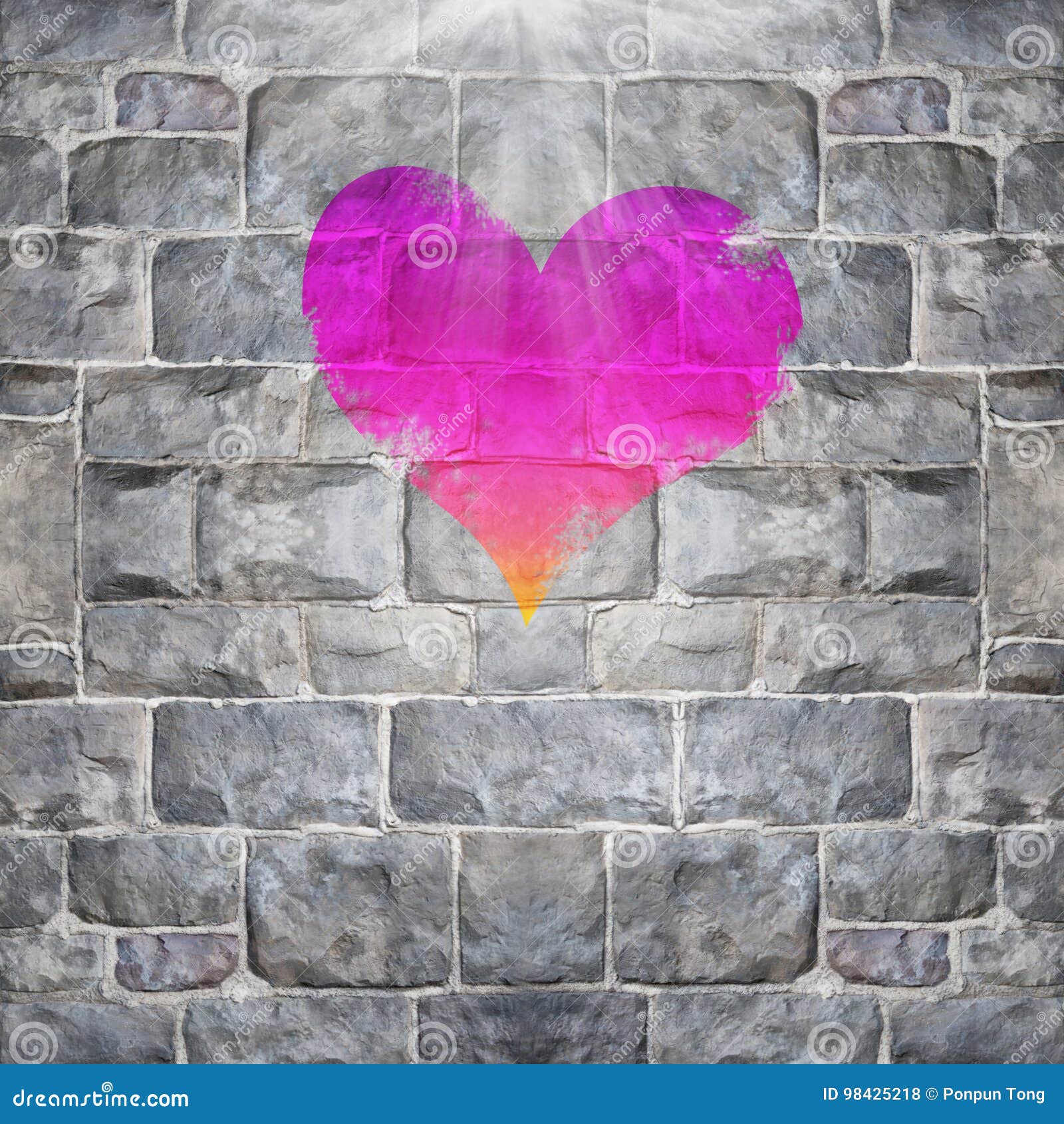 Heart shape painted stock photo. Image of aged, build - 98425218