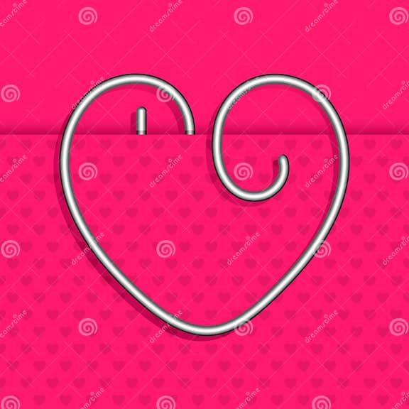 Heart Shape Paper Clip stock vector. Illustration of graphic - 25598978