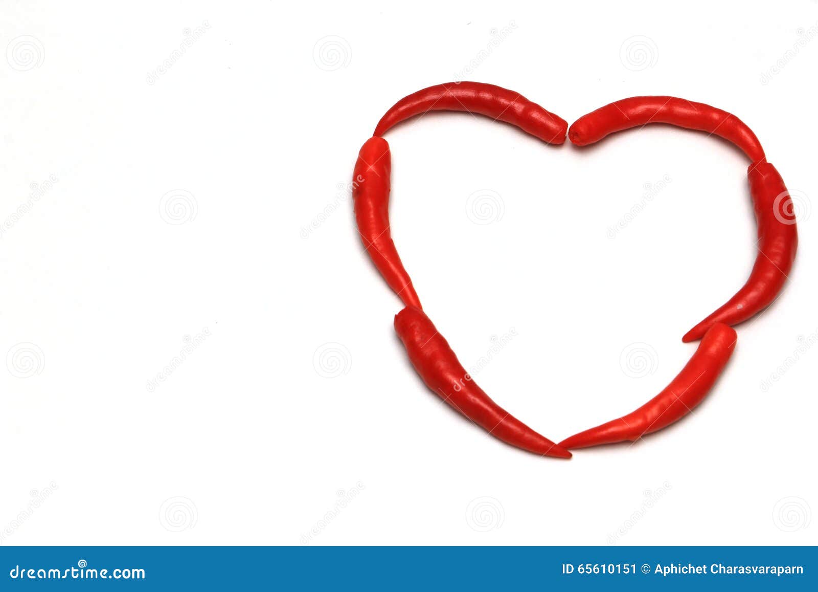 Heart Shape of Red Chili Pepper Stock Image - Image of closeup ...