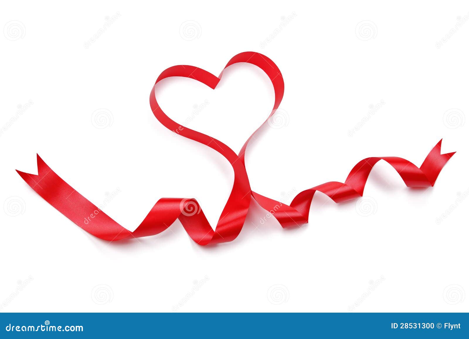 Heart shape red ribbon stock photo. Image of romance - 28531300
