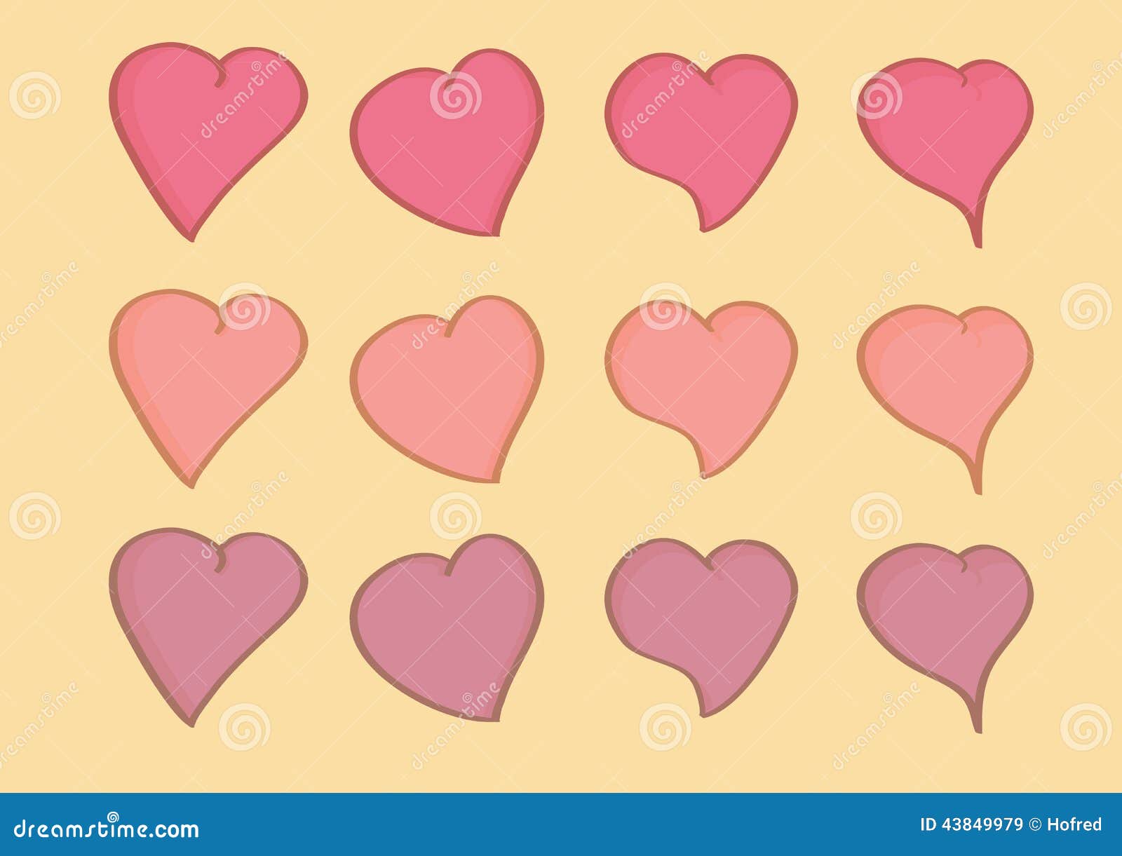 Heart Shape Repeated Pattern Wallpaper Stock Vector - Illustration of ...